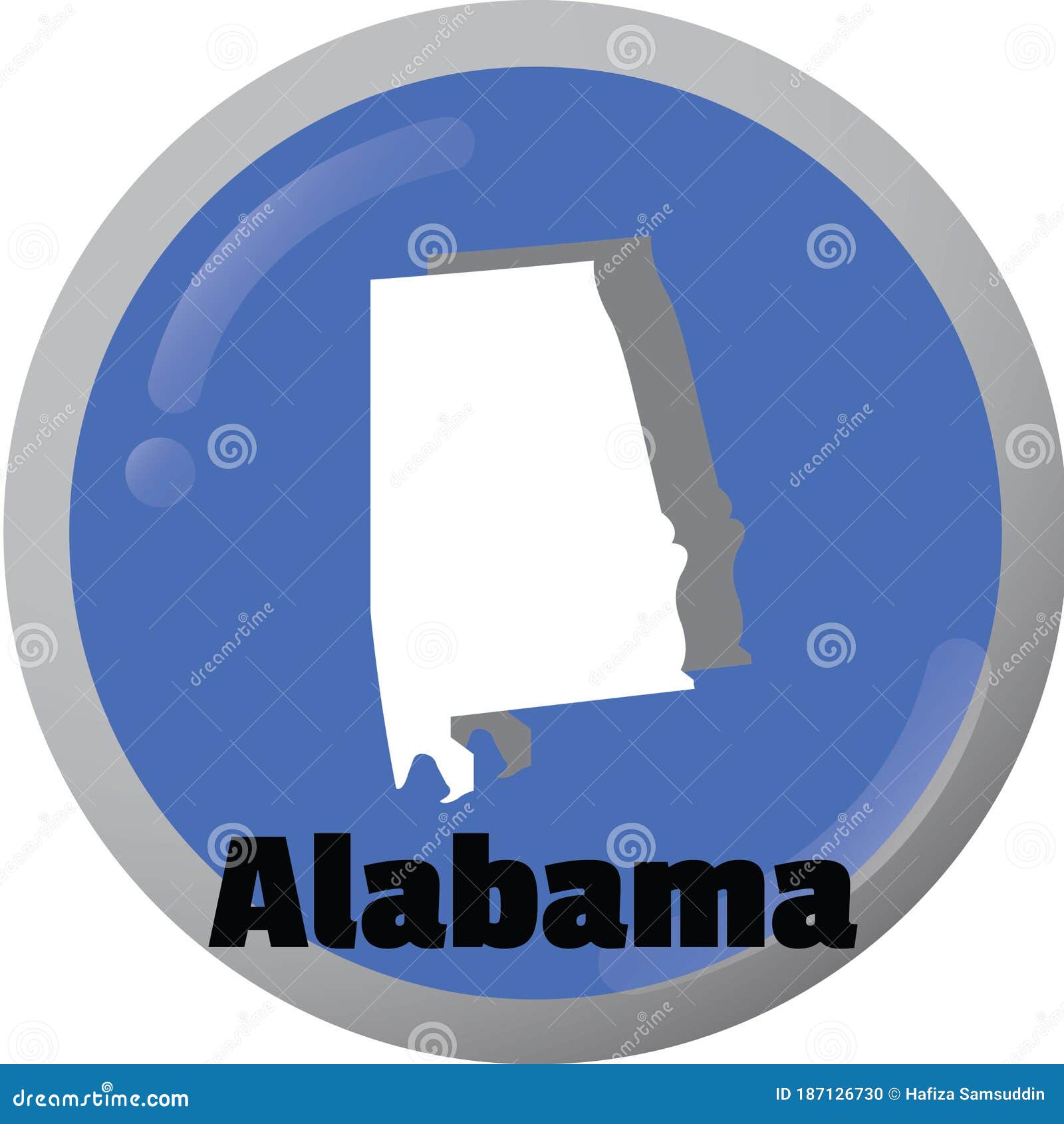 Alabama State Map. Vector Illustration Decorative Design Stock Vector ...