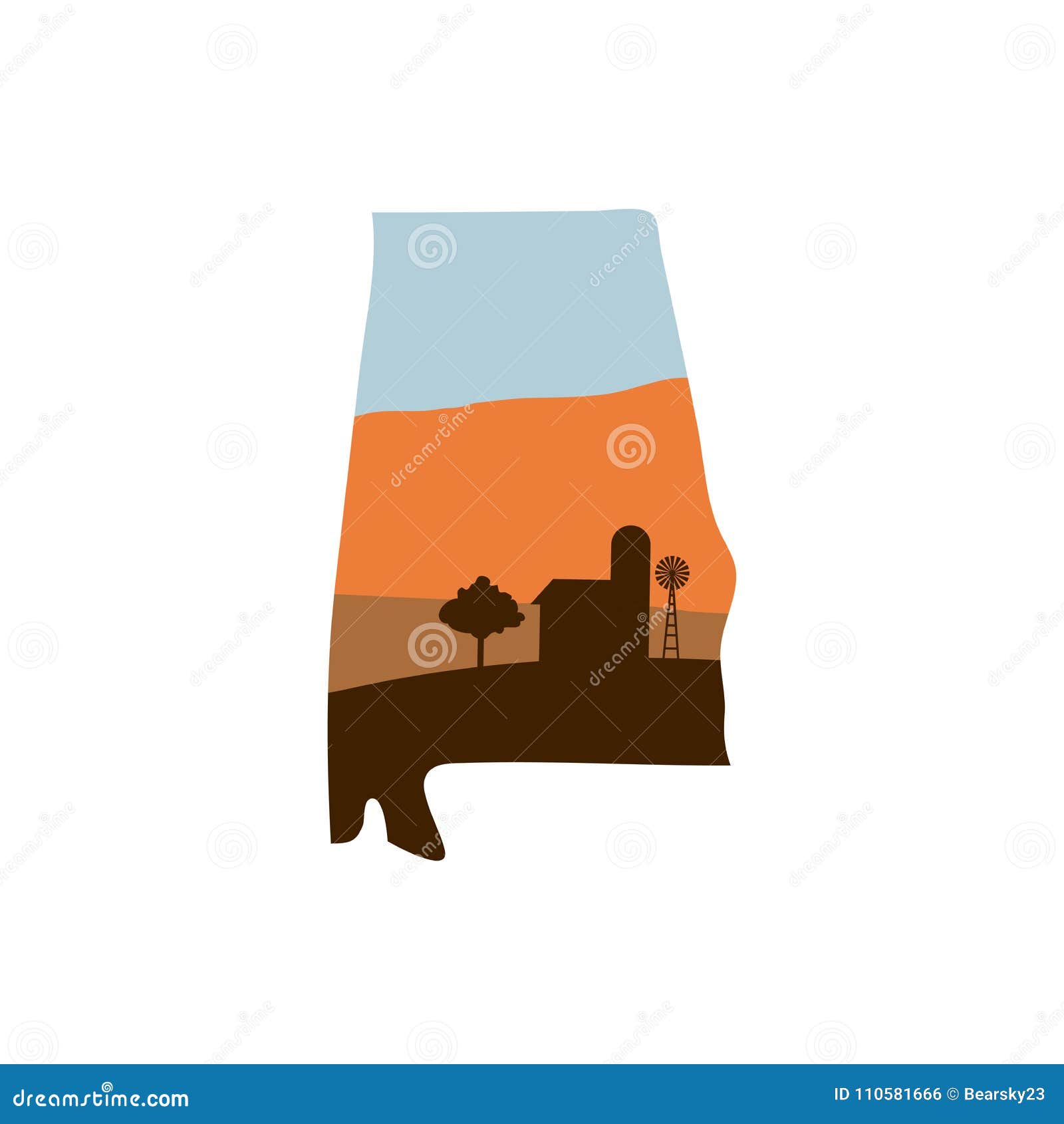 Alabama Map. State And District Map Of Alabama. Administrative And ...