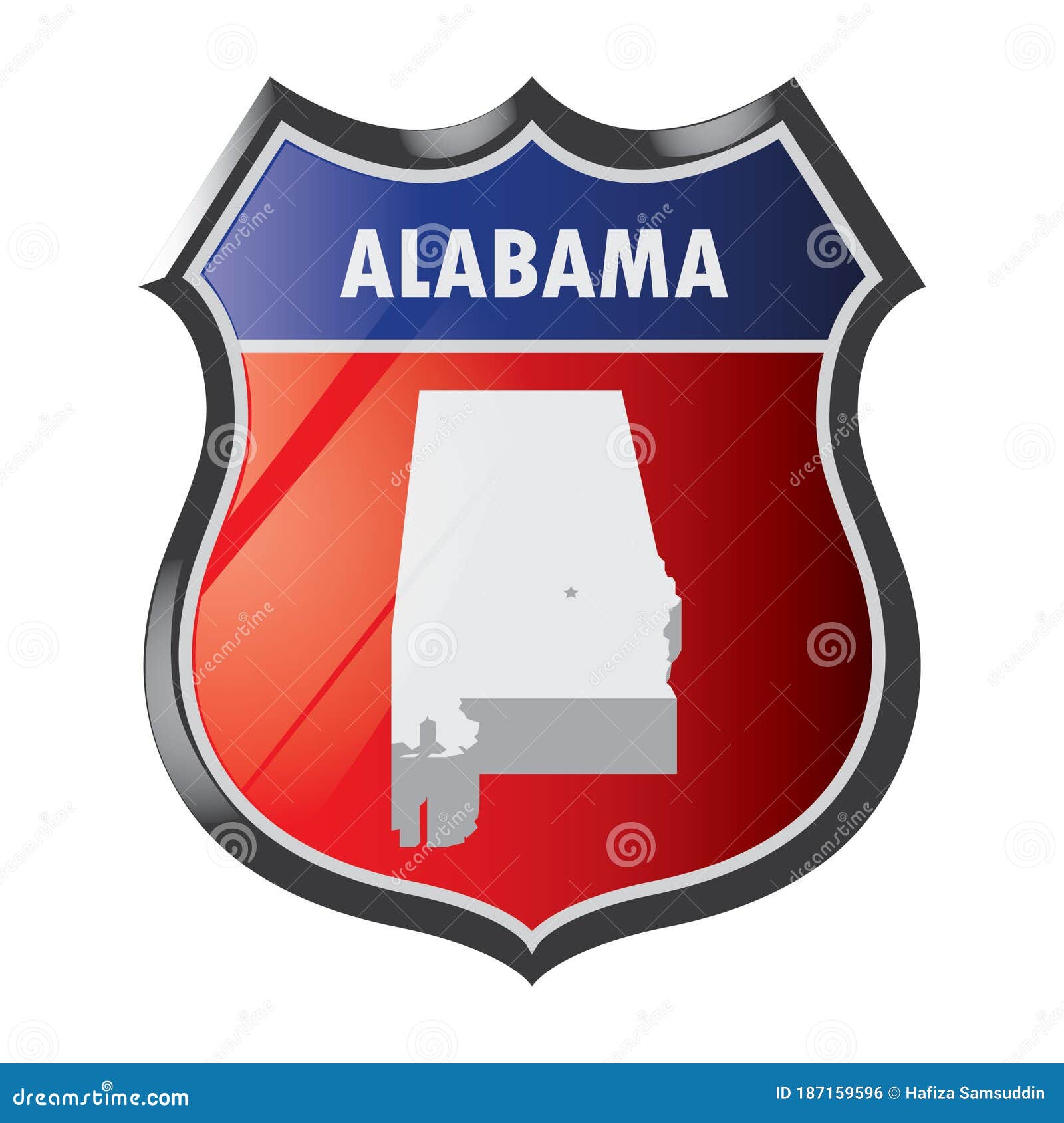Alabama State. Vector Illustration Decorative Design Stock Vector ...
