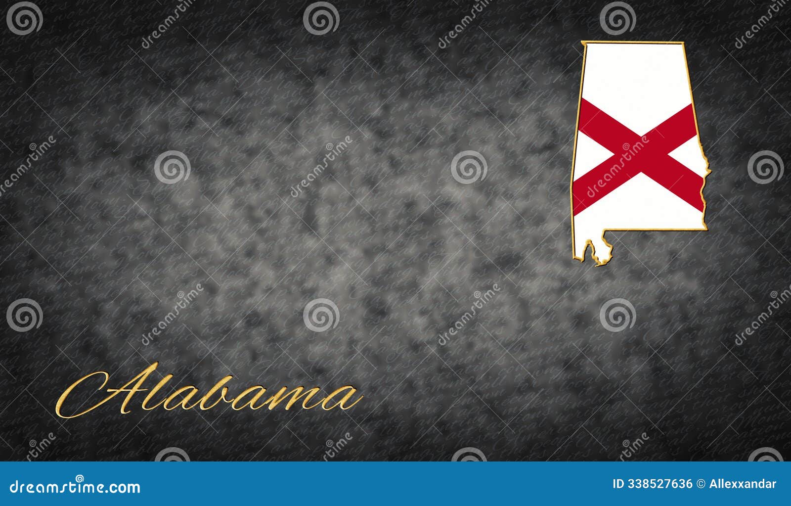 Alabama Symbols, Map of Alabama Stock Photo - Image of independence ...