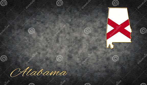 Alabama Symbols, Map of Alabama Stock Photo - Image of independence ...