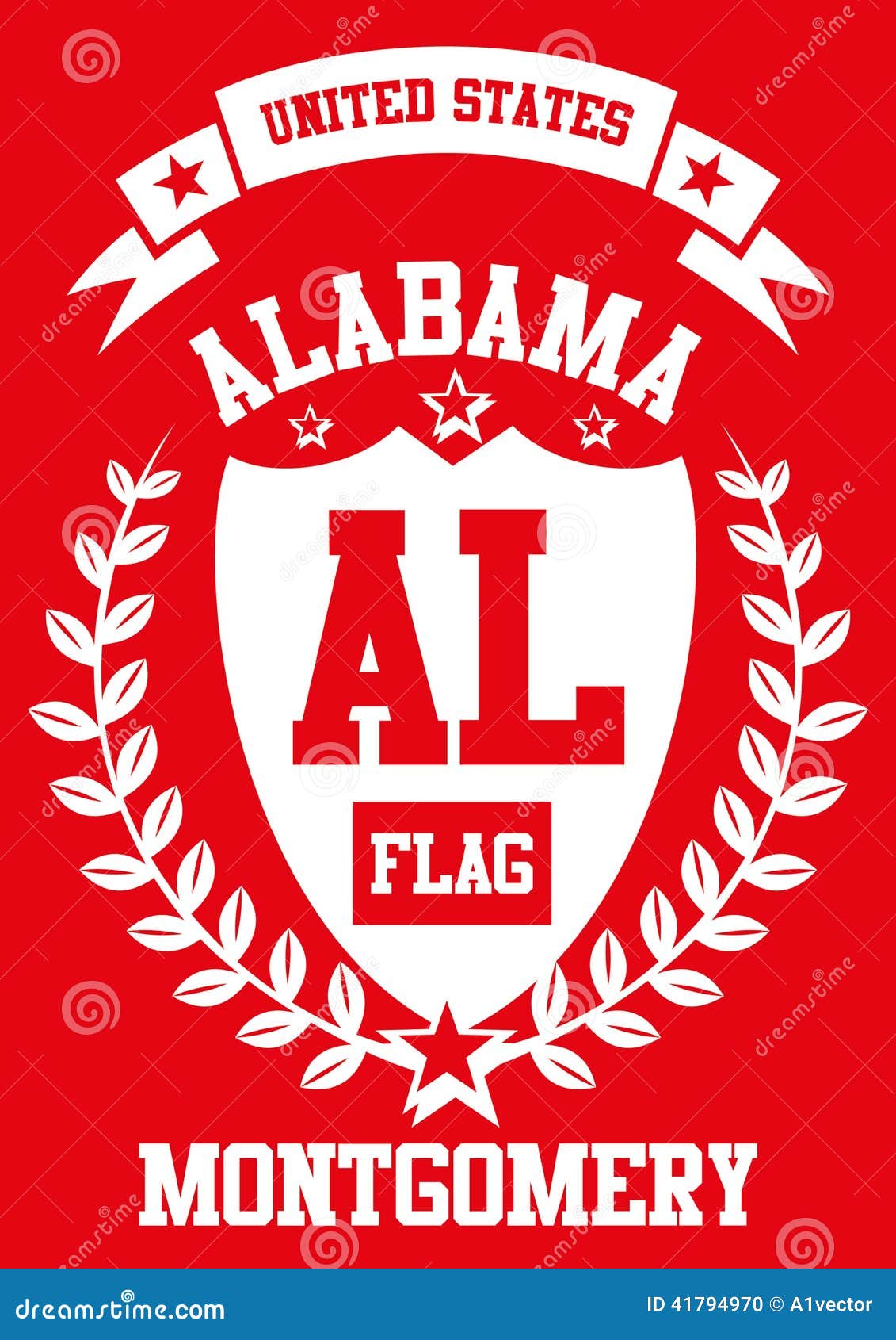 Alabama vector art stock vector. Illustration of paper - 41794970