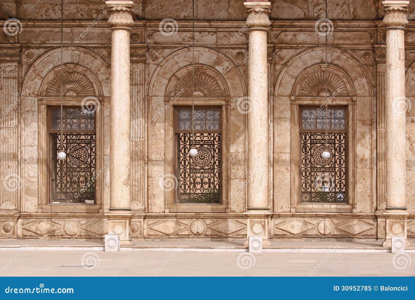 Windows In The Alabaster Mosque In Cairo Royalty-Free Stock Photography ...
