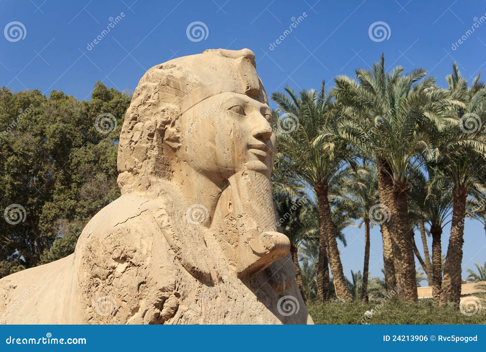 The Alabaster Sphinx of Memphis Stock Photo - Image of blue, africa ...