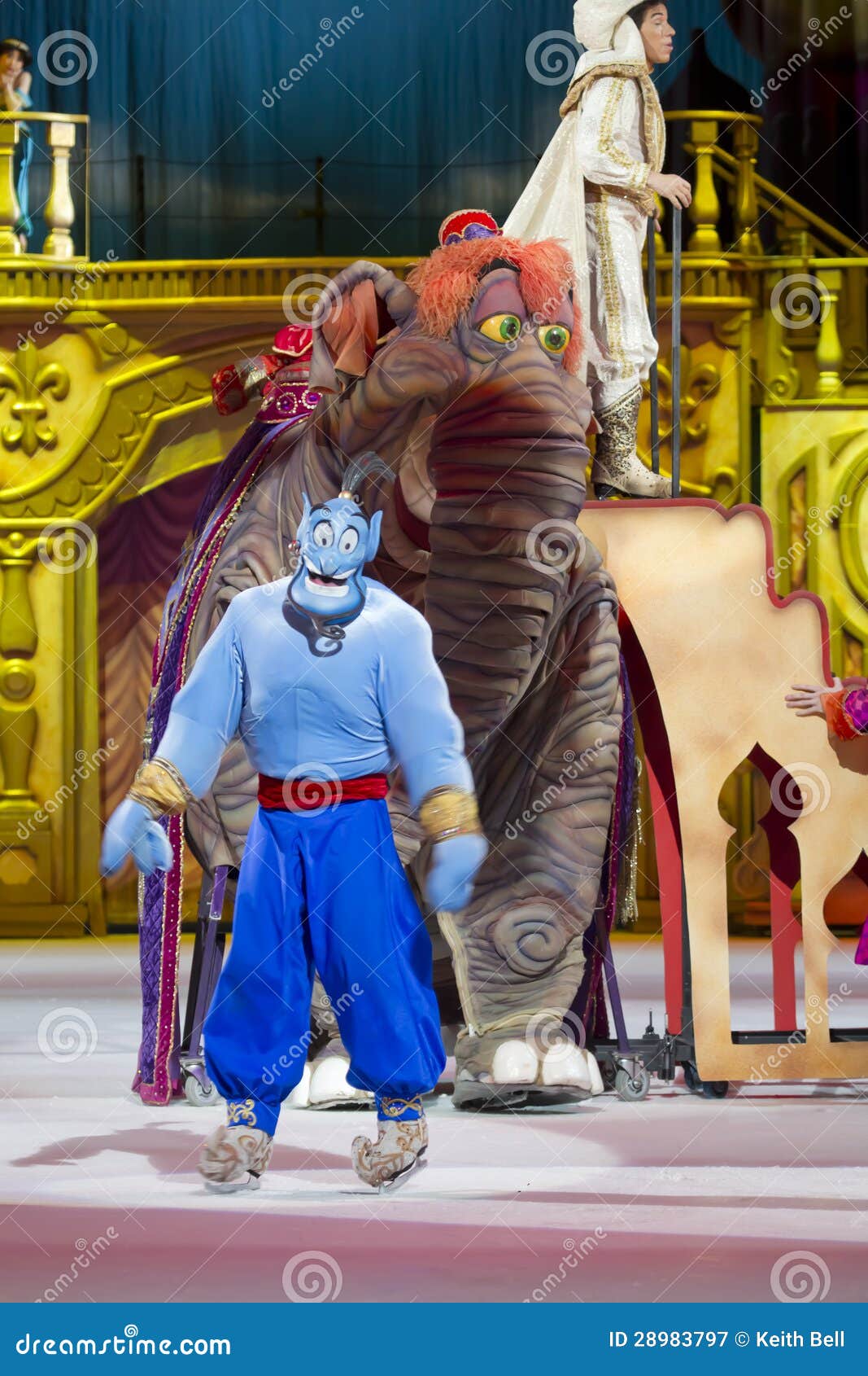 Aladdin Genie and Elephant editorial photography. Image of elephant ...