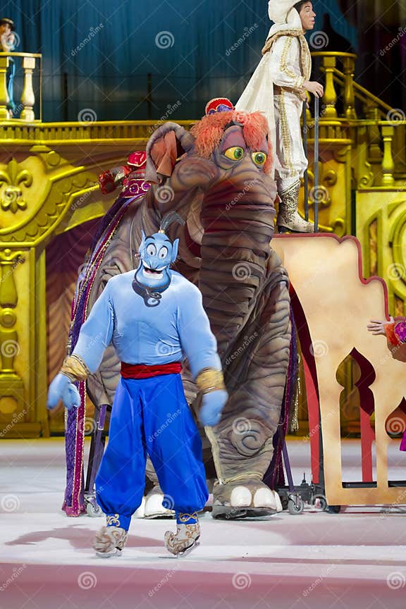 Aladdin Genie and Elephant editorial photography. Image of elephant ...