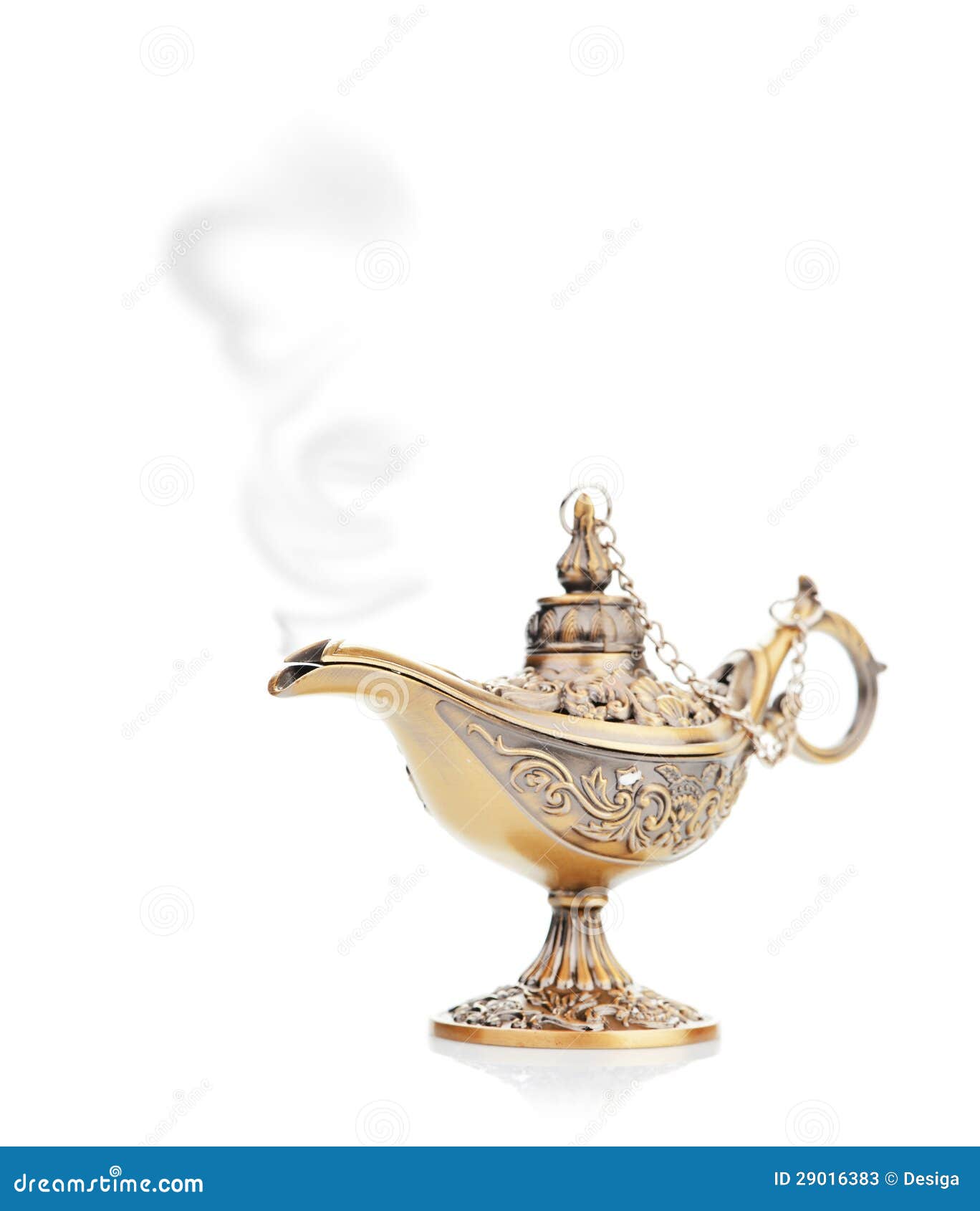 Aladdin Magic Lamp Isolated on White Stock Image - Image of aladdin ...