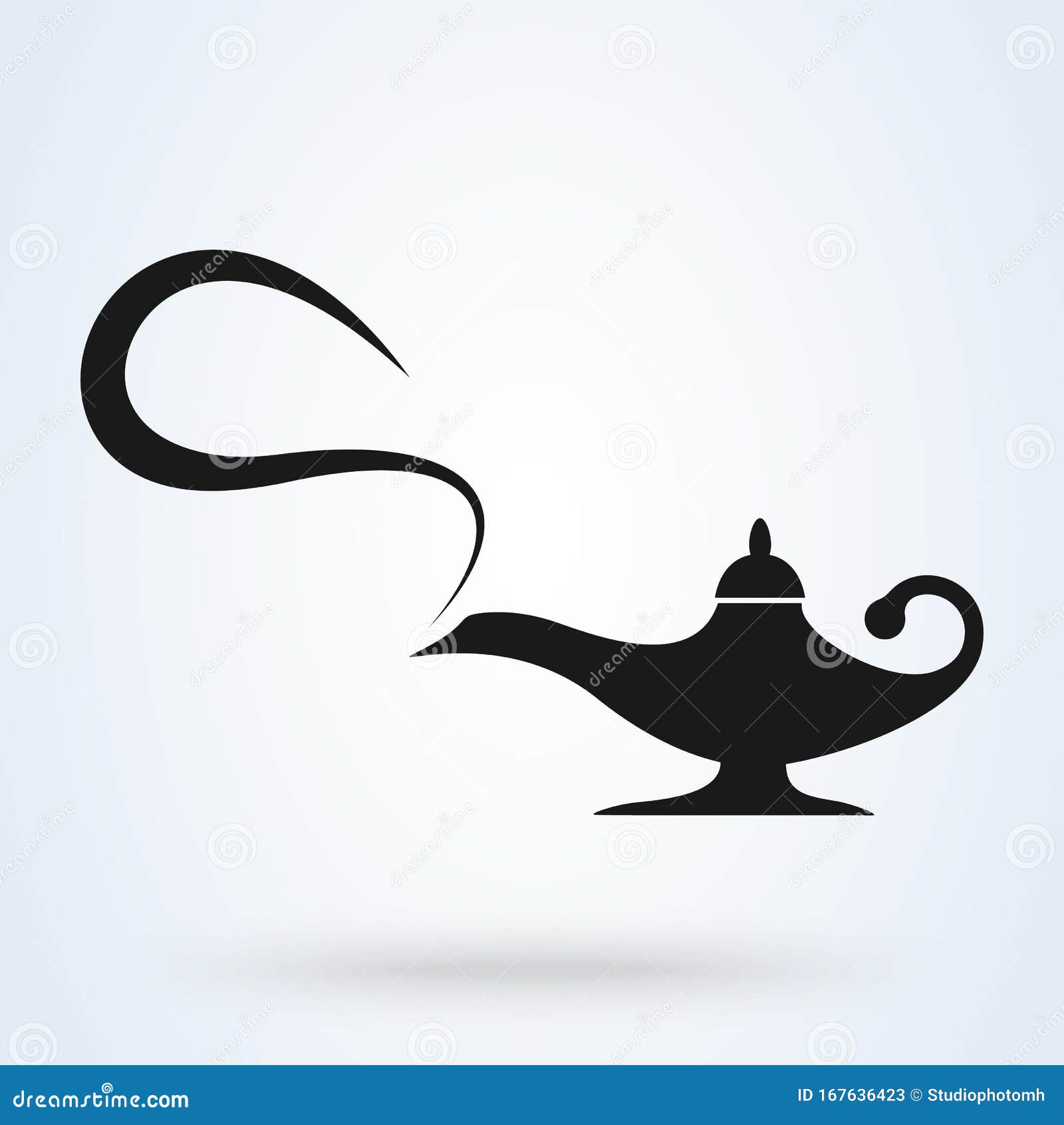 Aladdin Magic Lamp, Simple Vector Modern Icon Design Illustration Stock ...