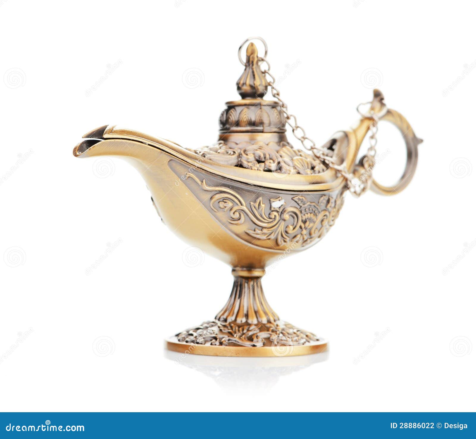 Aladdin Magic Lamp on White Stock Photo - Image of fantasy, bright ...