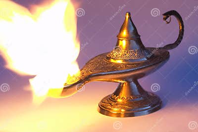 Aladdin s lamp 1 stock image. Image of fire, flame, adventure - 30869
