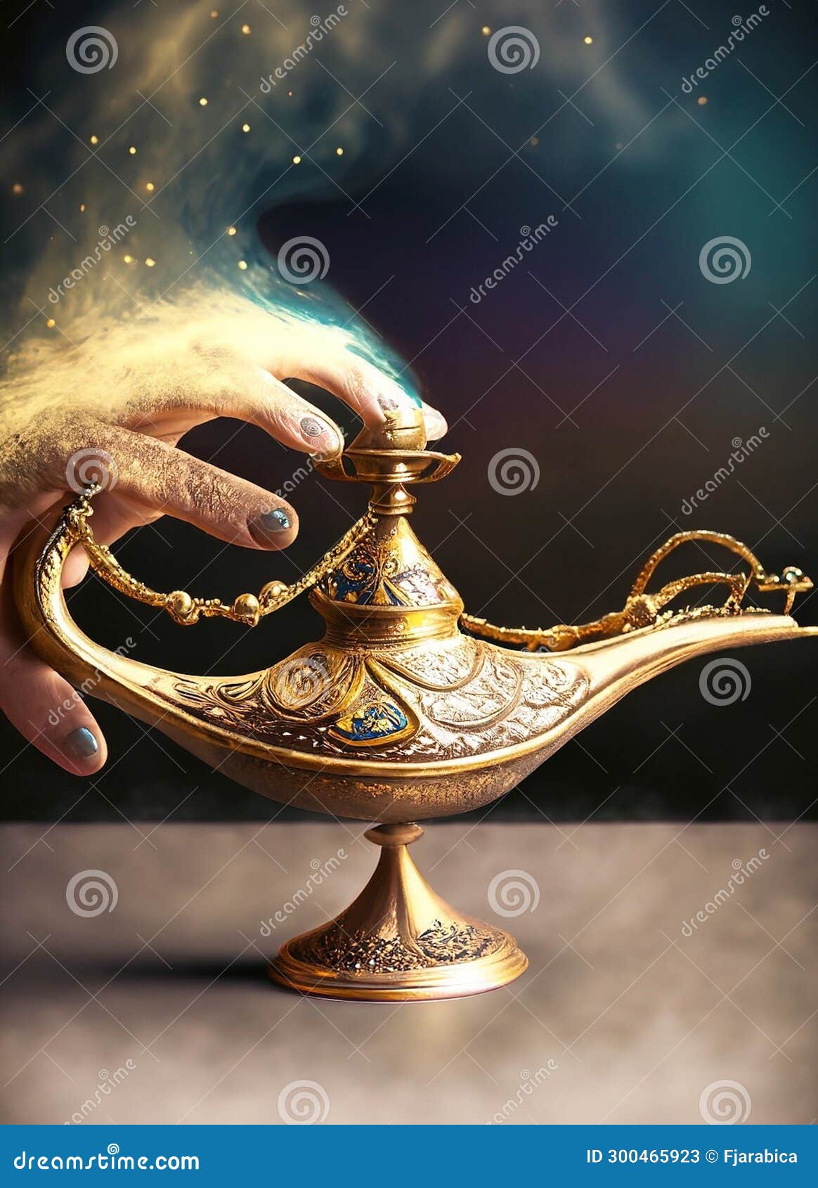 Aladdin s magic lamp stock illustration. Illustration of lamp - 300465923