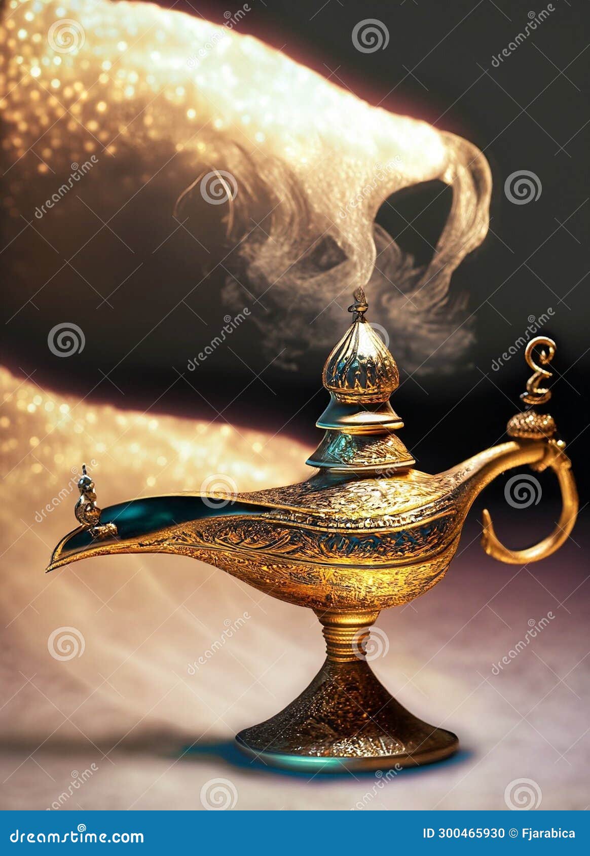 Aladdin s magic lamp stock illustration. Illustration of gemstone ...