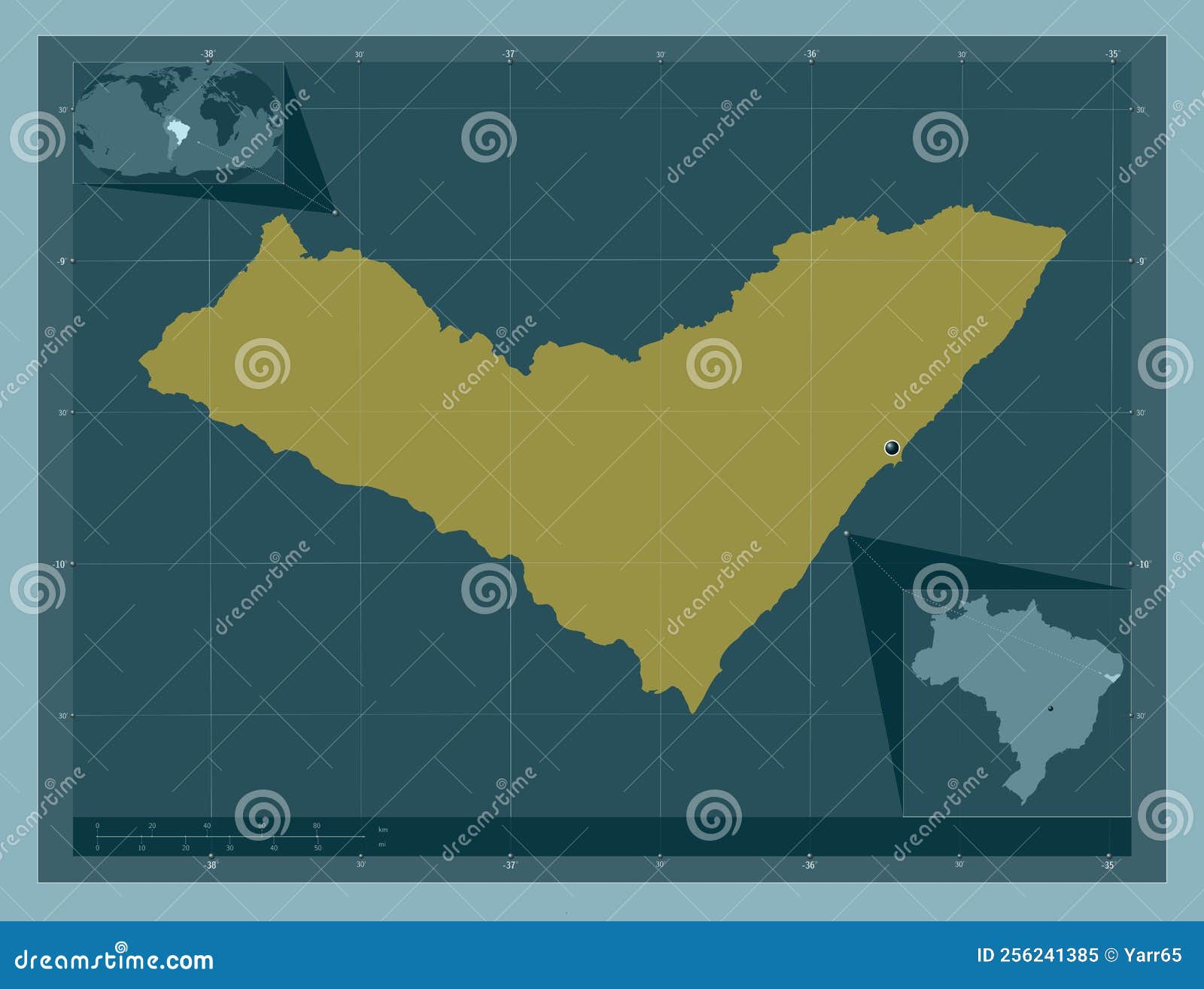 Alagoas, Brazil. Solid. Capital Stock Illustration - Illustration of ...