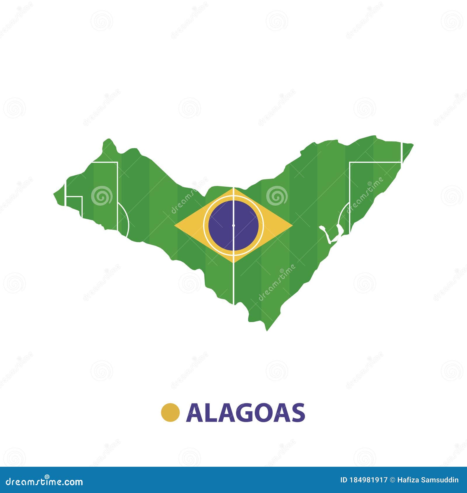 Alagoas State Map. Vector Illustration Decorative Design Stock ...