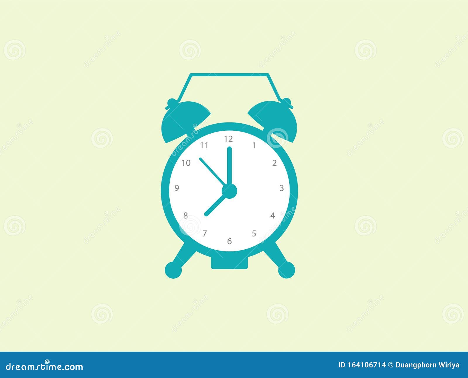 Alam Clock Vector. Alarm Clock that Clockwise Point at 7 am Stock ...