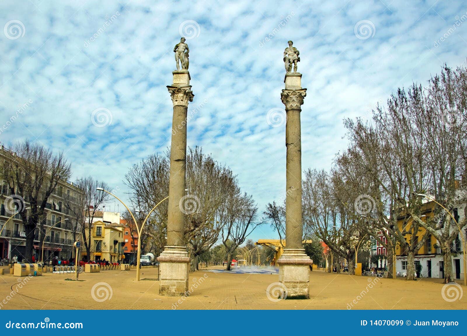 Alameda De Hercules, Seville Stock Image - Image of sculpture, sevilla ...