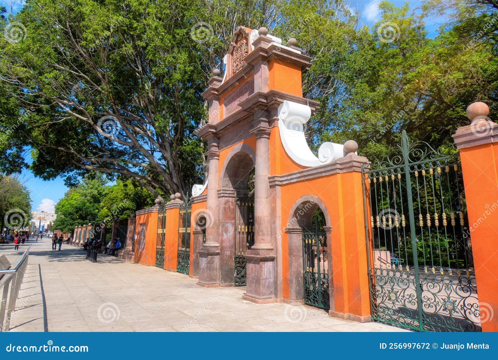 Alameda of Queretaro Mexico Stock Photo - Image of destination, green ...
