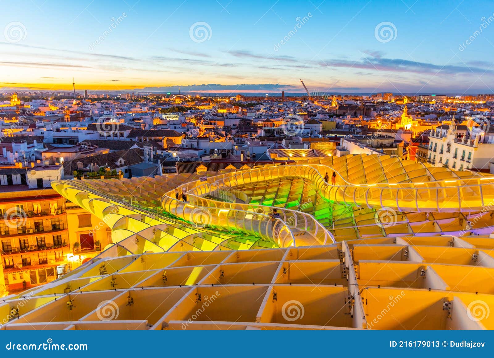 Alamillo Bridge Viewed from Setas De Sevilla in Spain Editorial Stock ...
