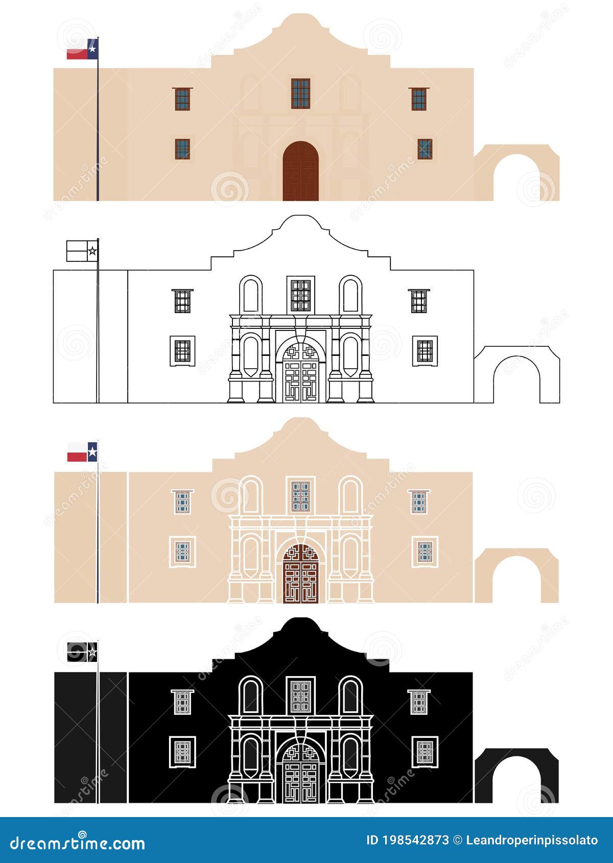 San Antonio Alamo Clipart