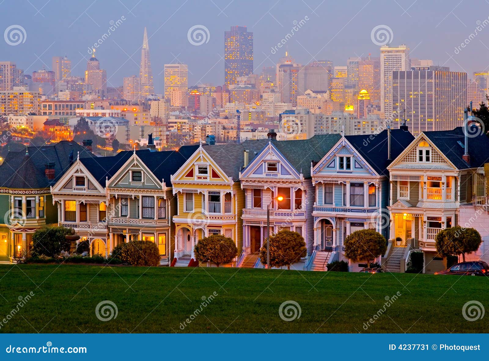 Alamo Square in San Francisco Stock Image - Image of city, park: 4237731