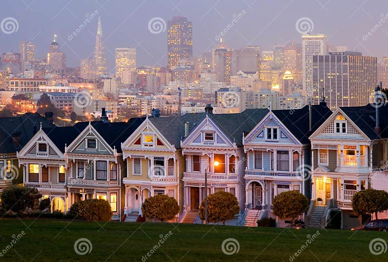 Alamo Square in San Francisco Stock Image - Image of beautiful, city ...