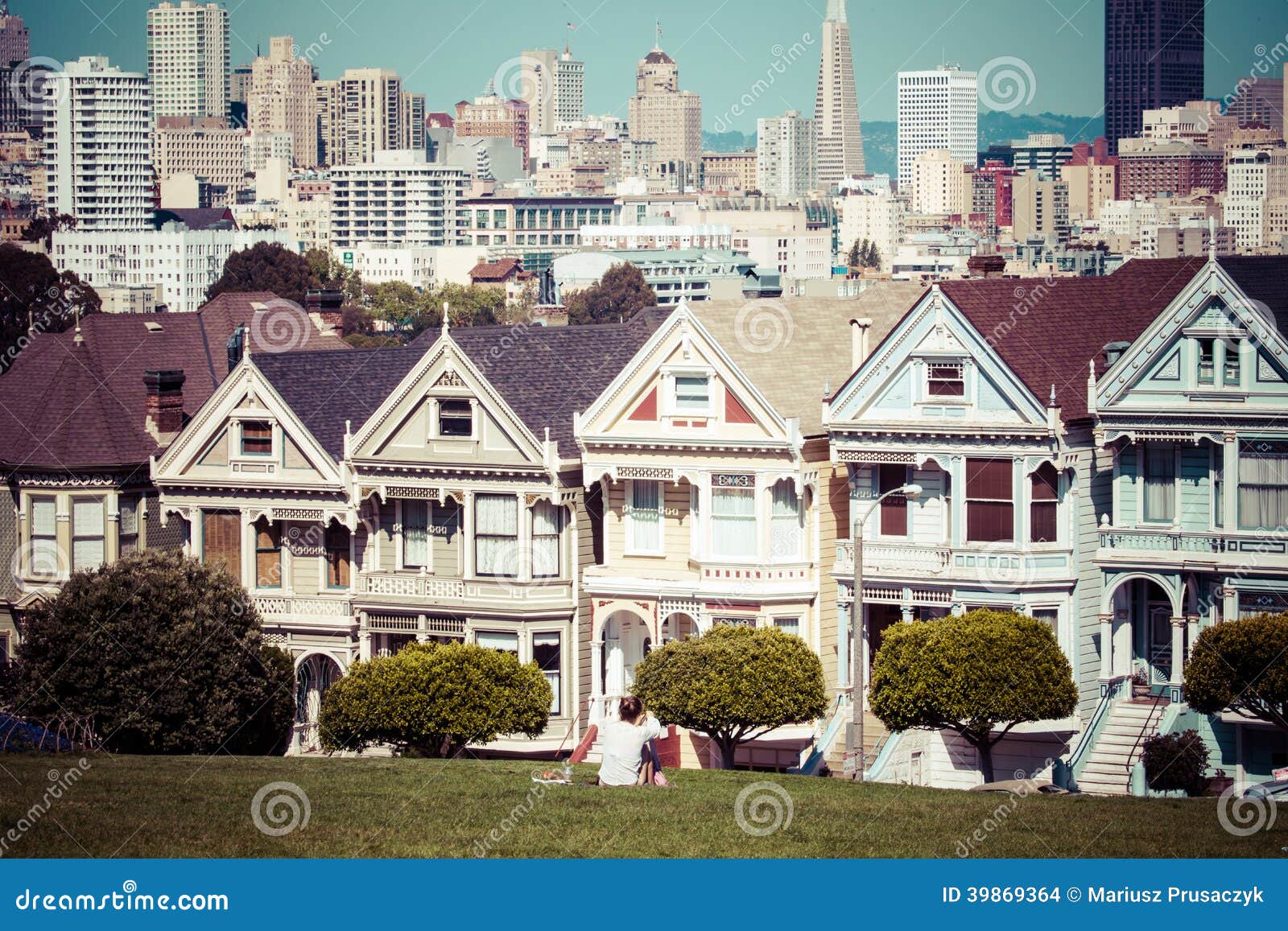 Alamo Square, San Francisco, USA Stock Photo - Image of alamo ...
