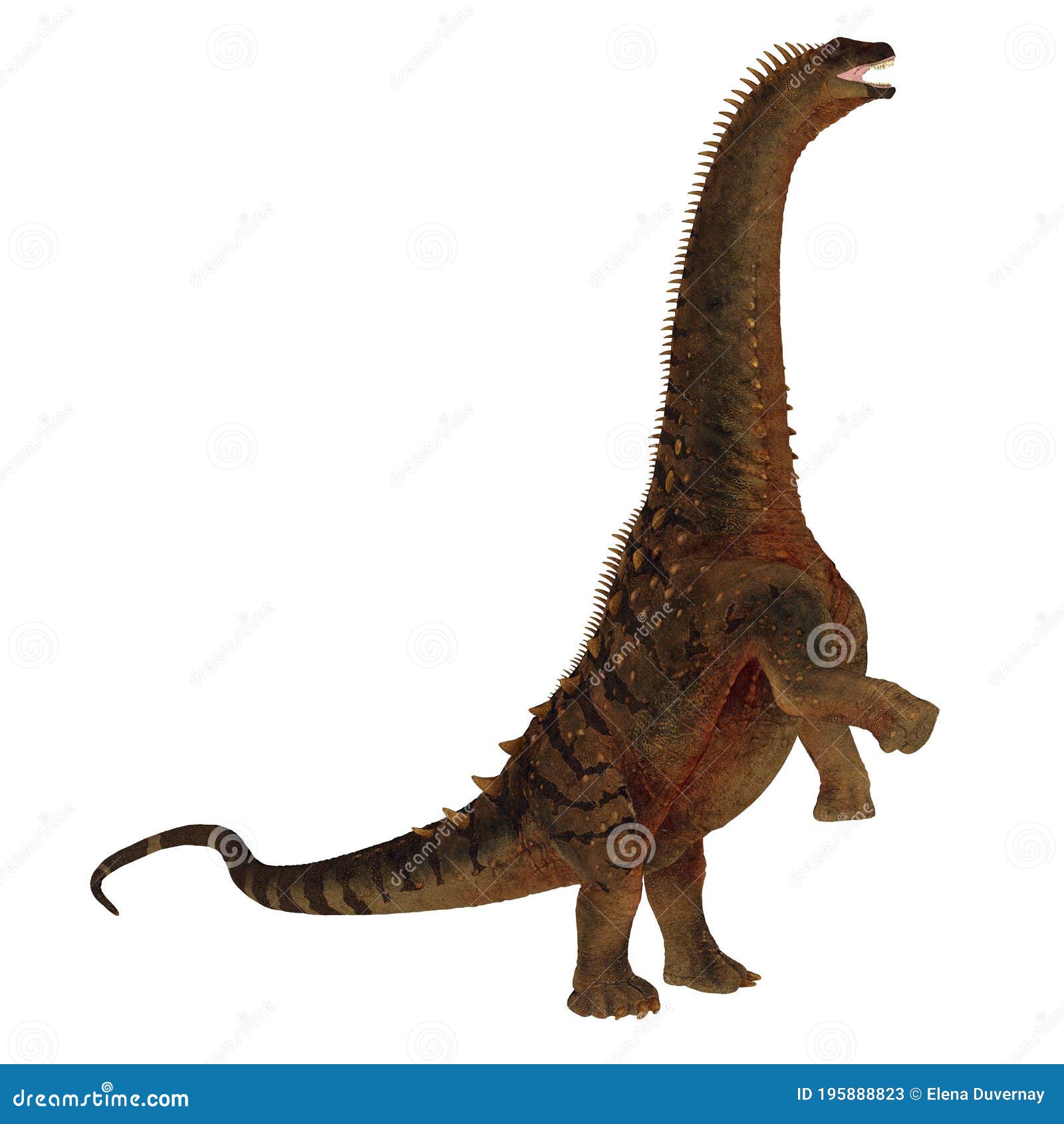 Alamosaurus Dinosaur Landscape Royalty-Free Stock Photo | CartoonDealer ...