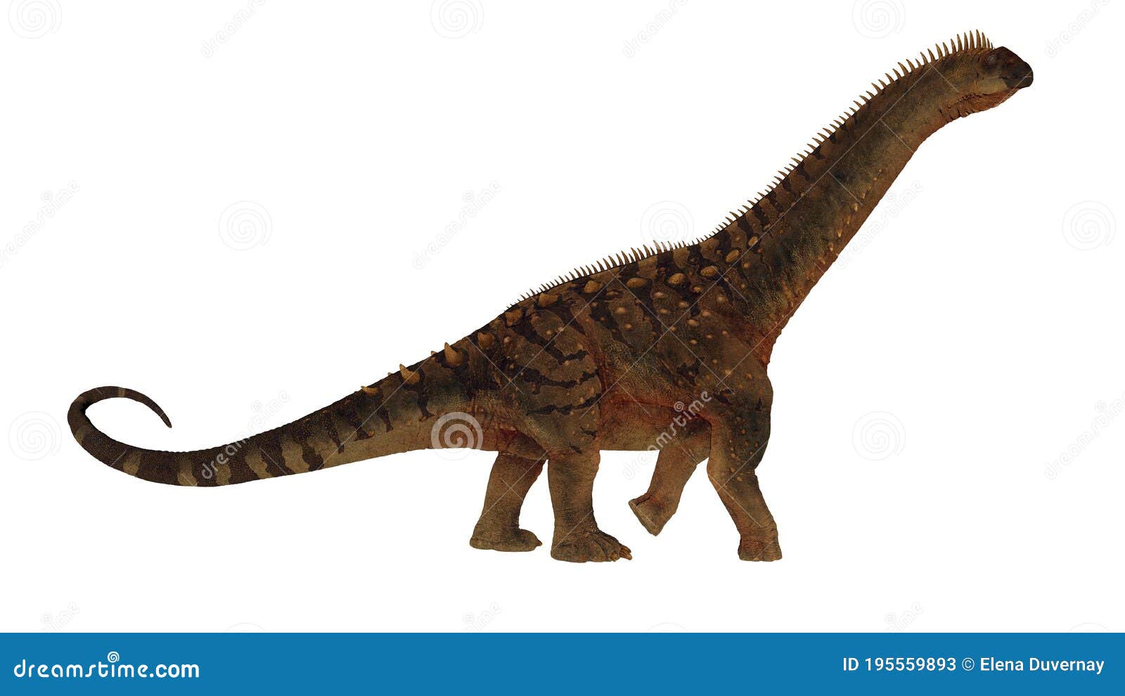 Alamosaurus Dinosaur Landscape Royalty-Free Stock Photo | CartoonDealer ...
