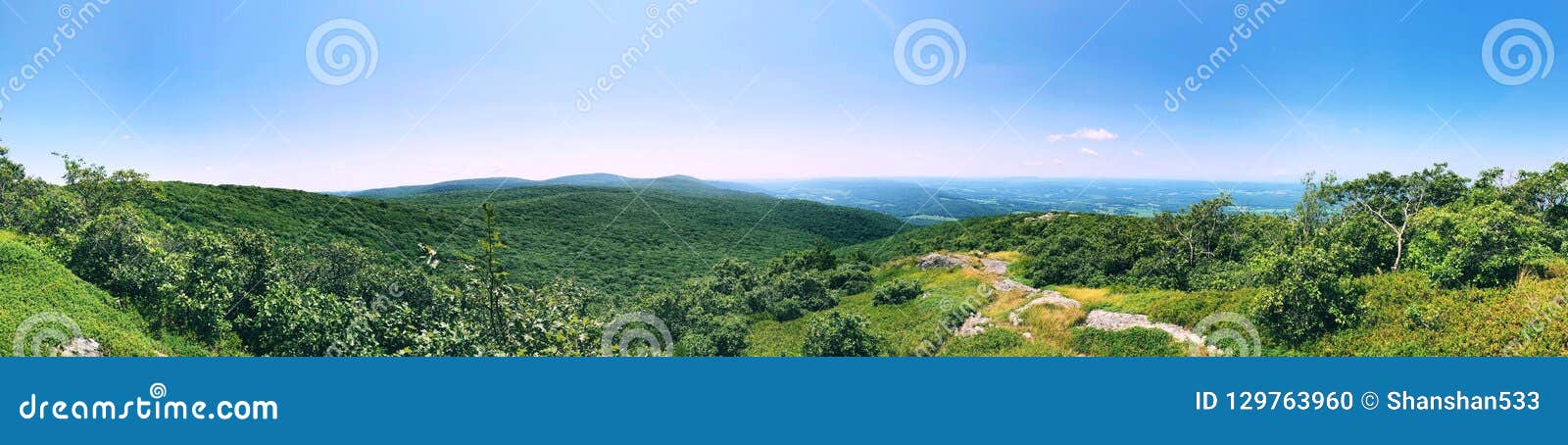 Alander Mountain Trail Top Panoramic View Stock Photo - Image of ...