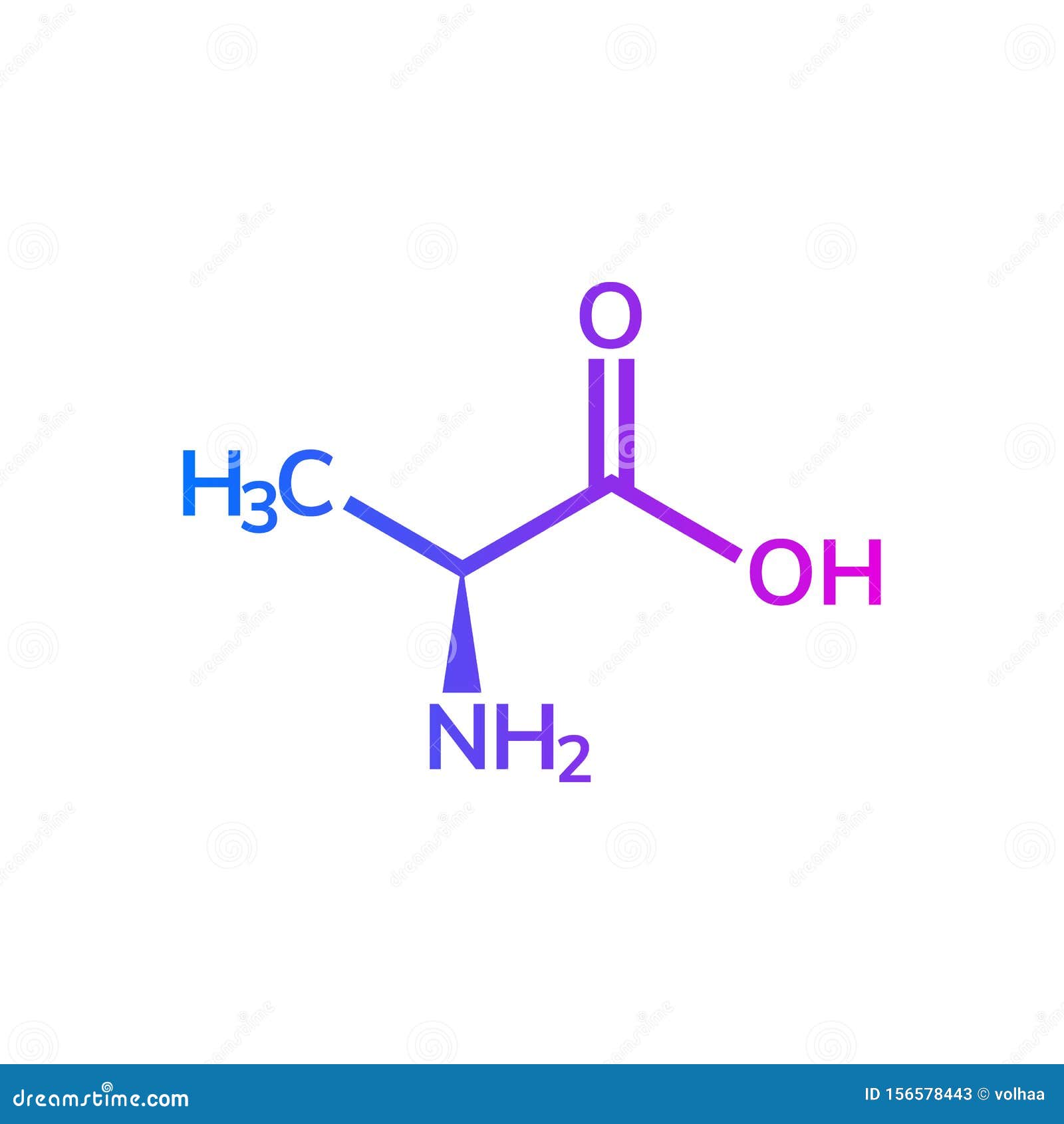 Alanine Ala acide aminé illustration de vecteur. Illustration du groupe ...