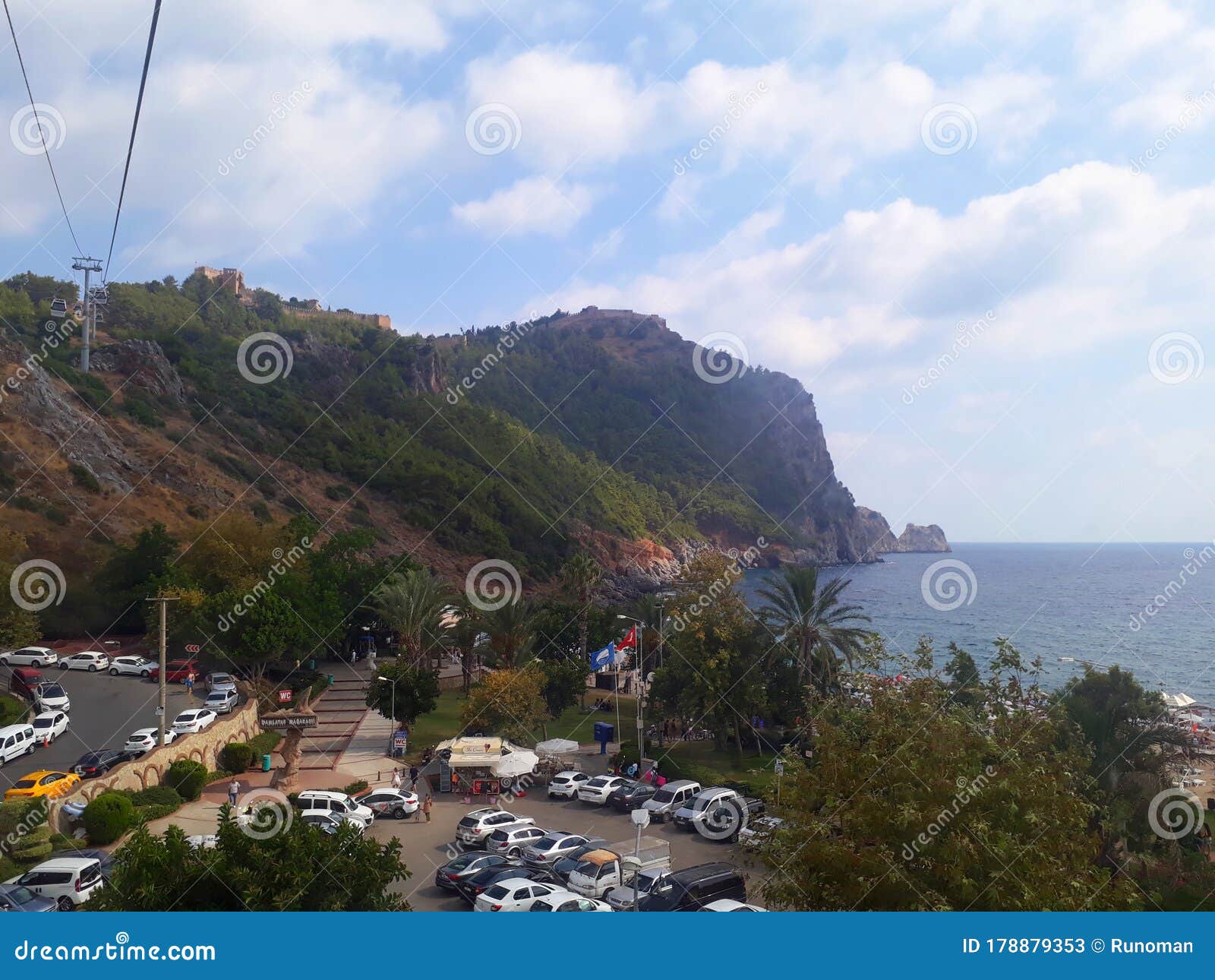 The Castle of Alanya from the Cable Car Editorial Stock Photo - Image ...