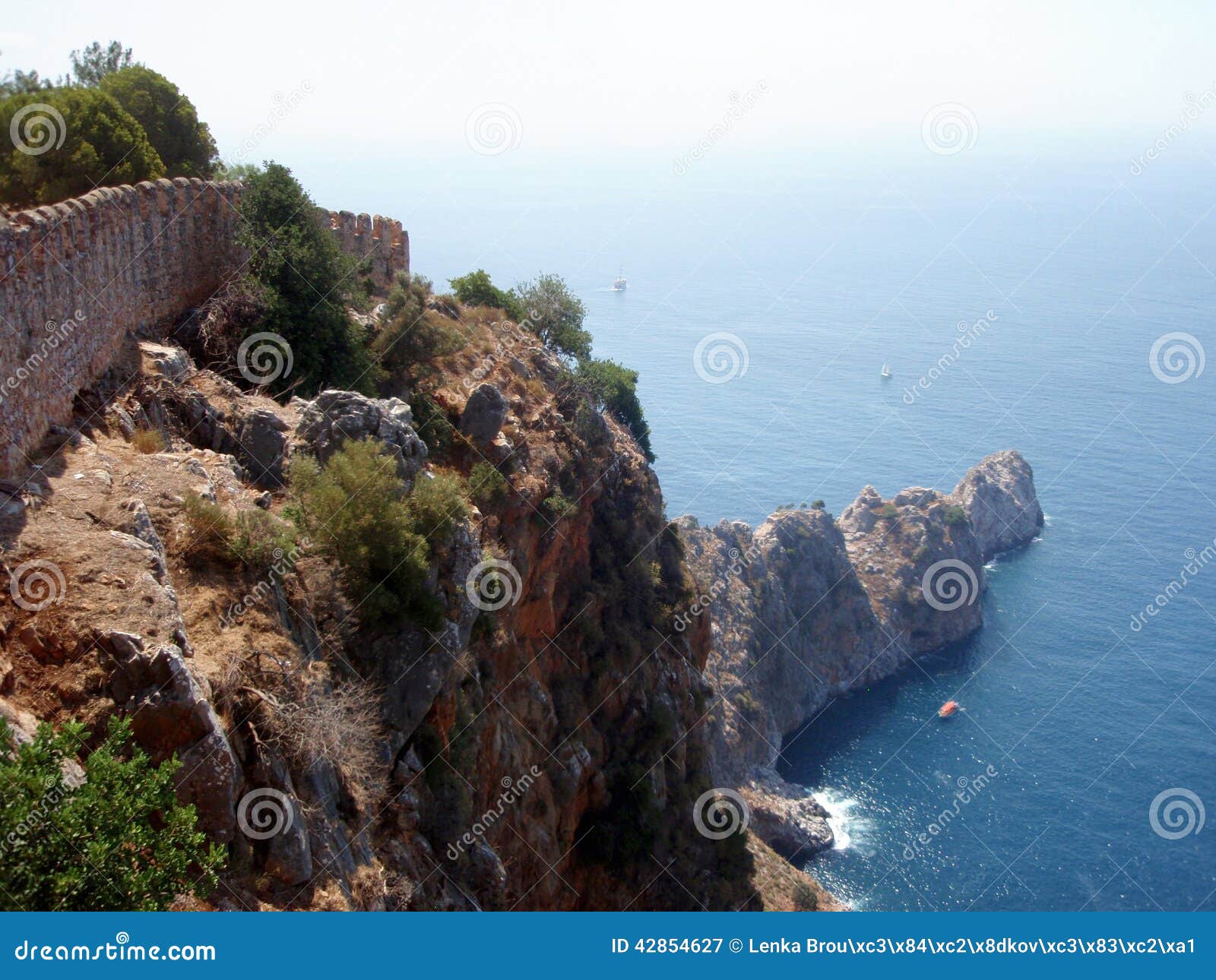 Alanya castle rock stock image. Image of medieval, fortification - 42854627