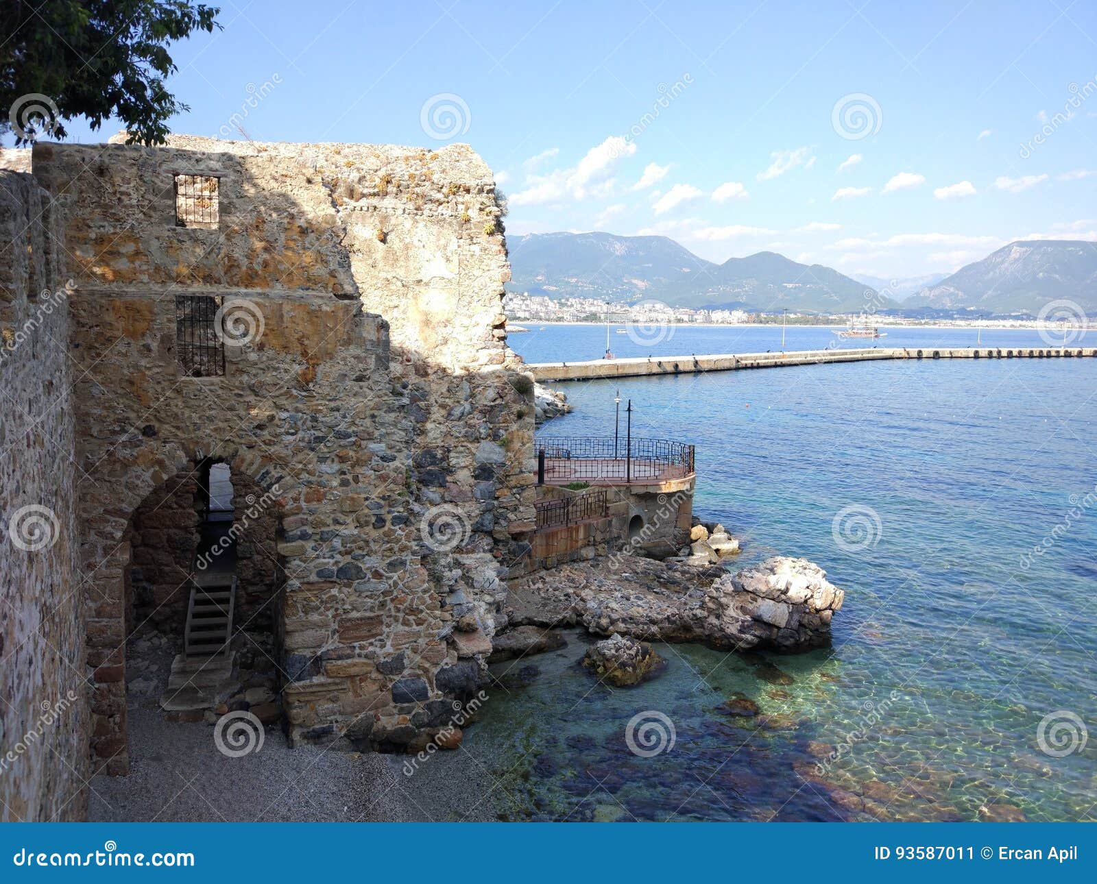 Alanya Castle in Turkey stock image. Image of castle - 93587011