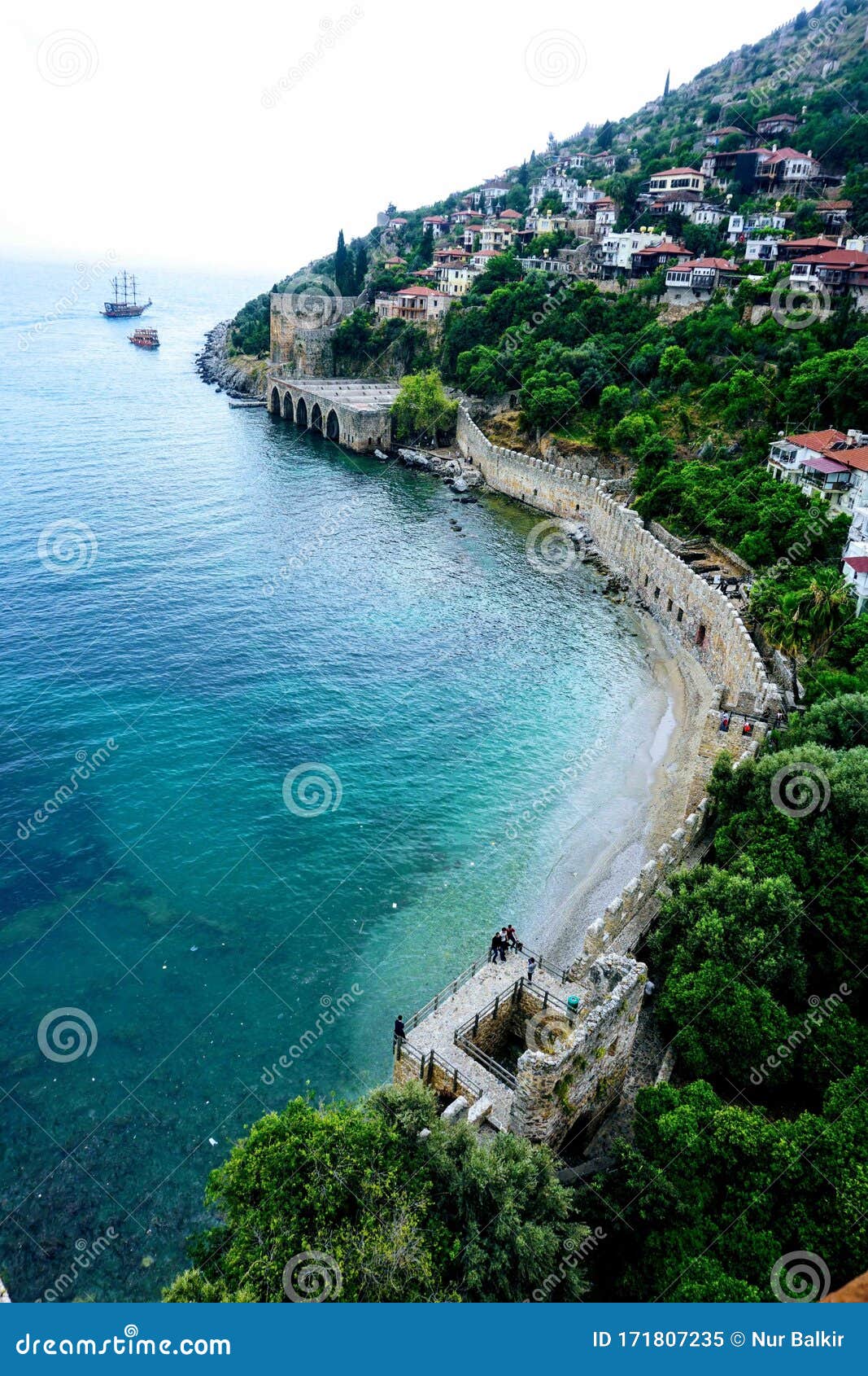 Alanya sea shore, Turkey stock image. Image of mediterranean - 171807235