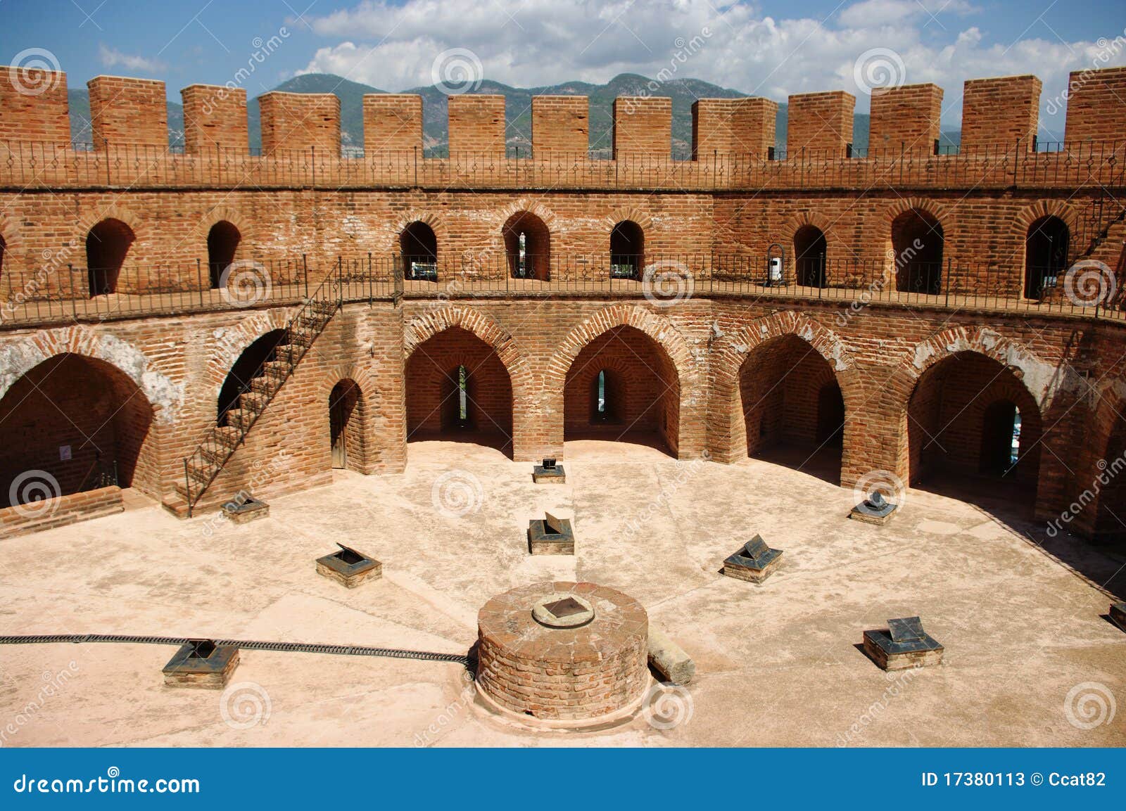 Alanya tower stock image. Image of ruins, building, historical - 17380113