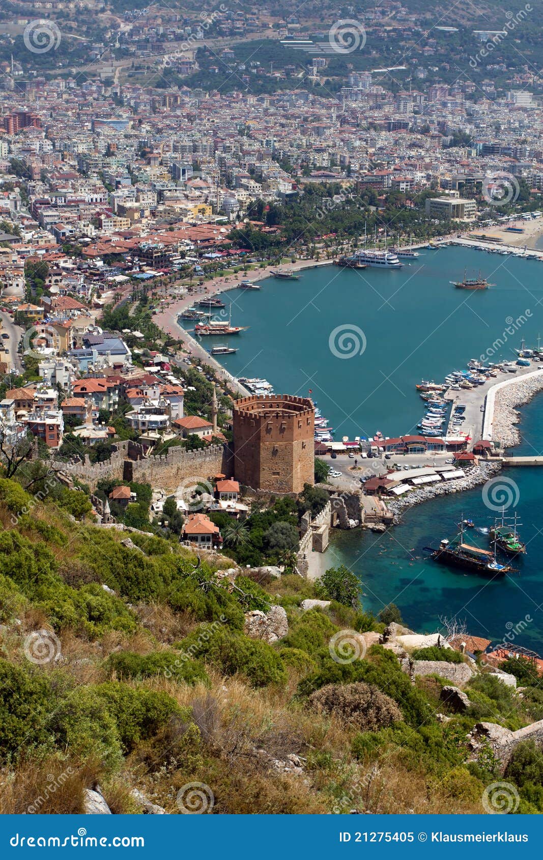 Alanya - Turkey stock image. Image of port, cannon, defense - 21275405