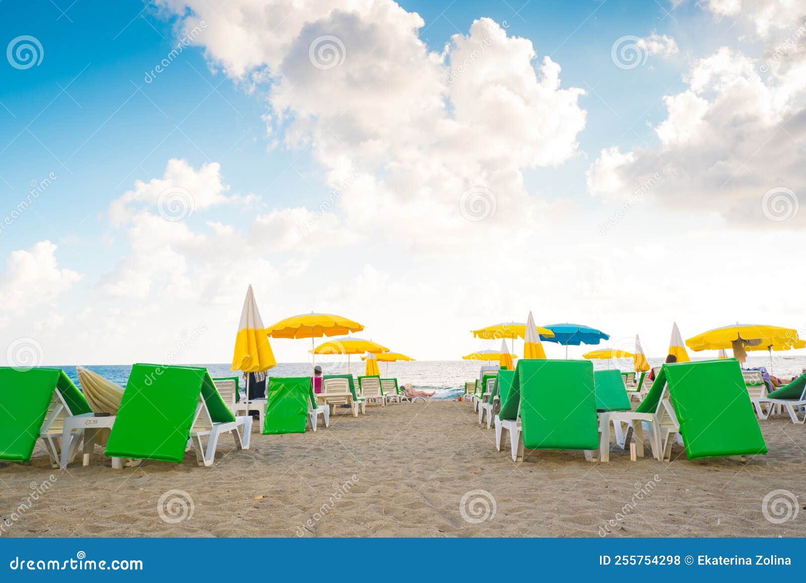 Alanya, Turkey - August 29, 2022: People Relax on the Sandy Beach in ...