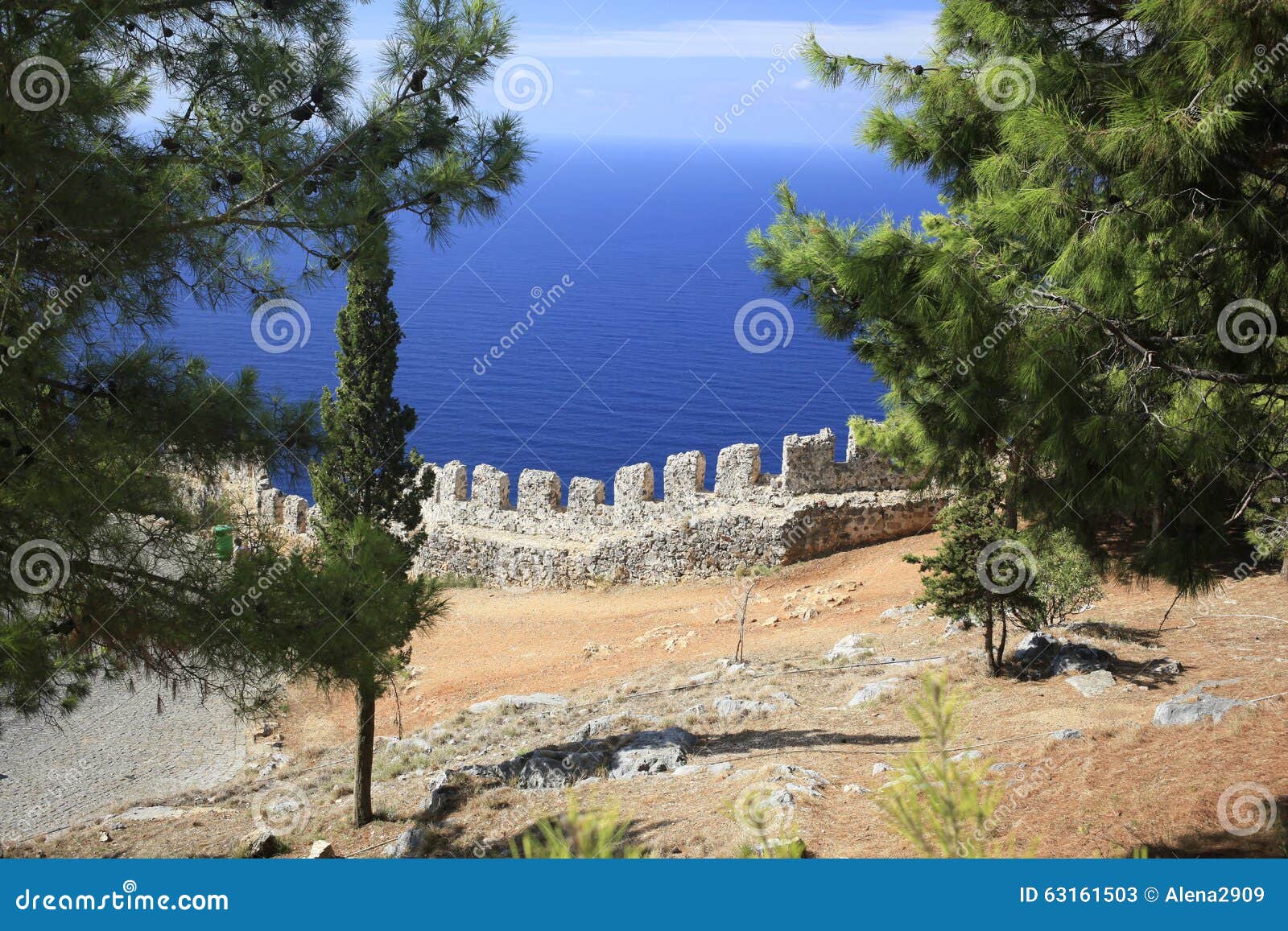 Alanya, Turkey stock image. Image of castle, hill, ancient - 63161503