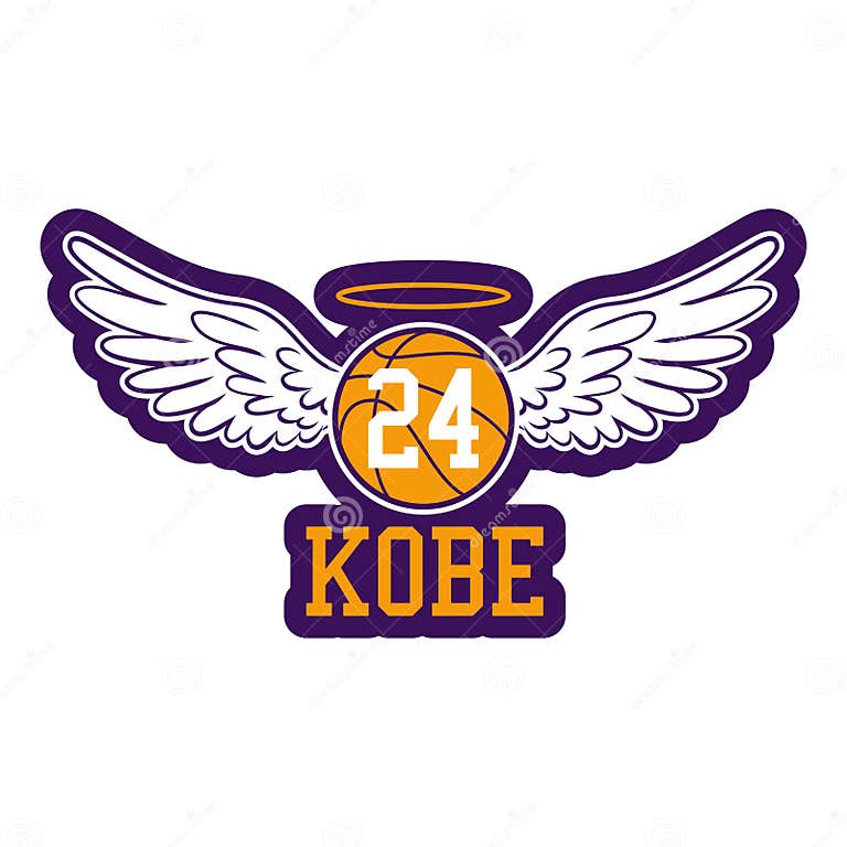 R.I.P. Kobe Bryant - Basketball with Angel Wings and Glory Editorial ...