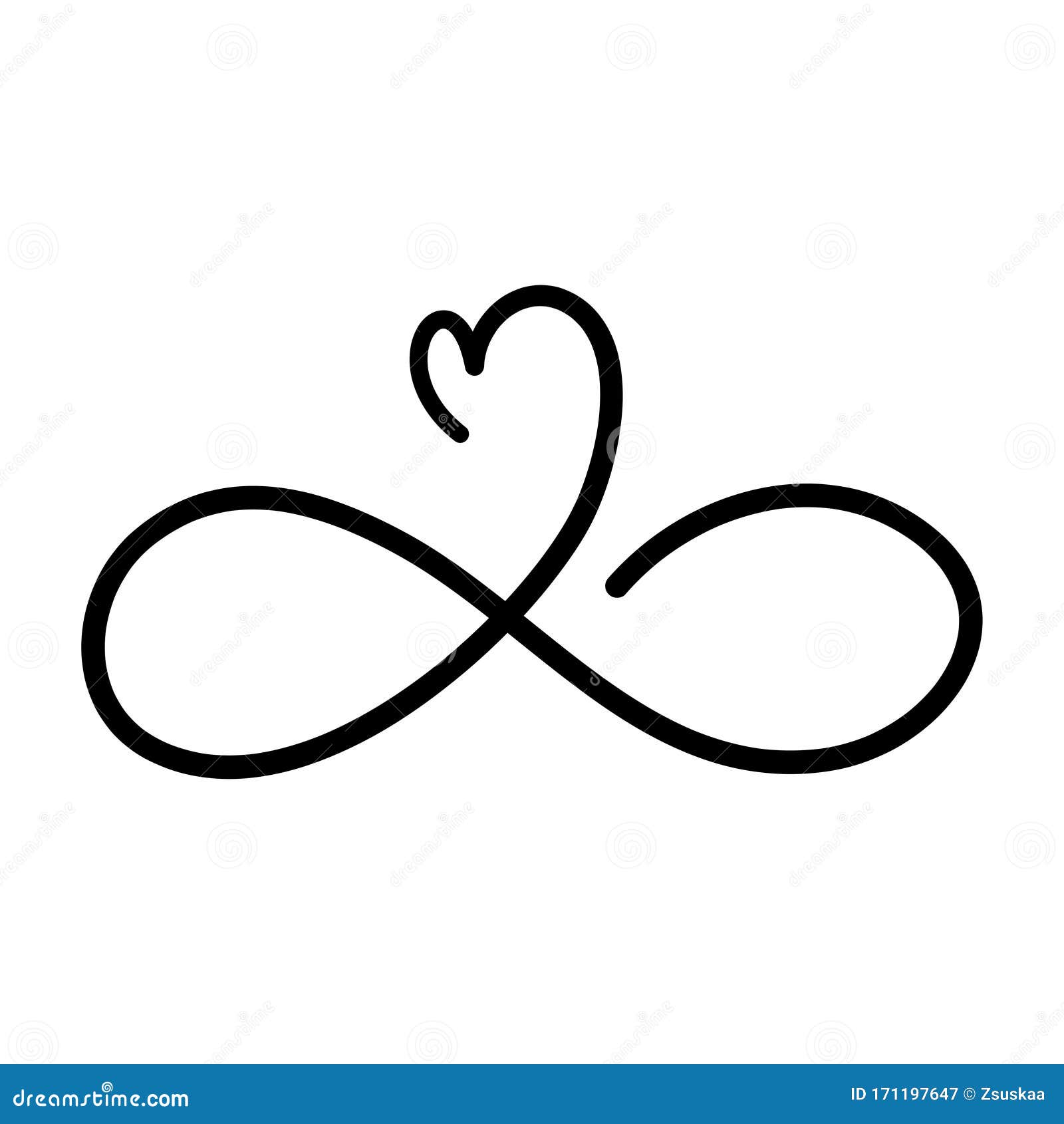 Infinity Shape Logo, Three OOO Letters Connection, Thin Parallel ...