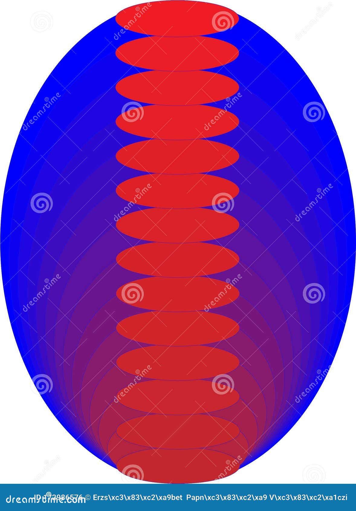 Ball Illustration, Blue, Red Gradient. Ball Logo. Stock Vector ...