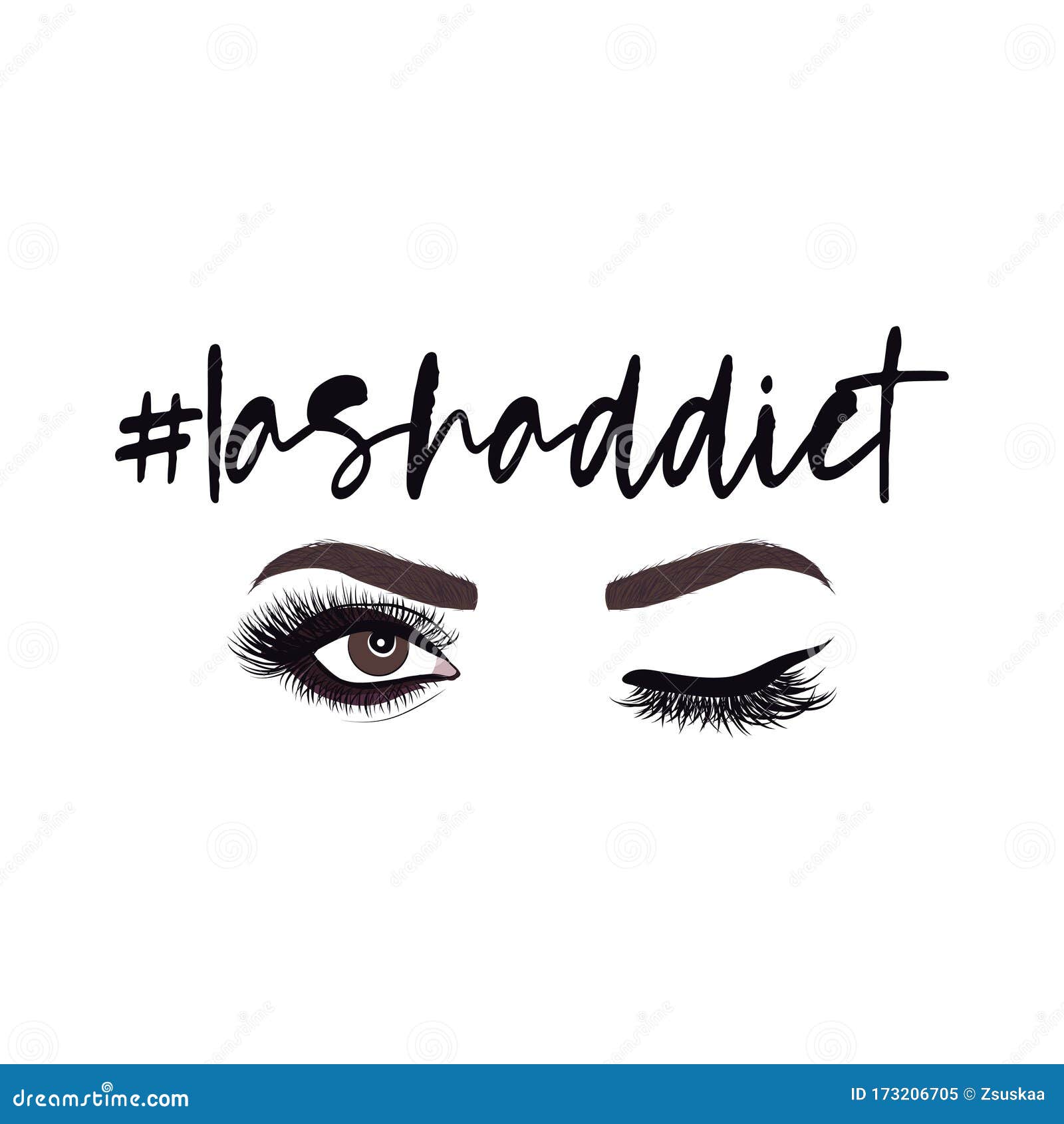 #Lashaddict - Lash Addict, Addiction. Stock Vector - Illustration of ...