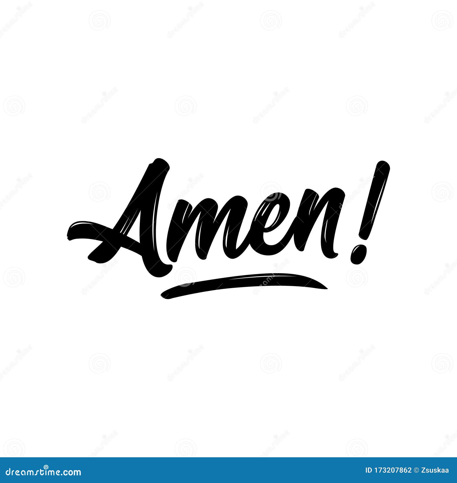 Amen - Hand Written Vector Calligraphy Lettering Text Stock Vector ...