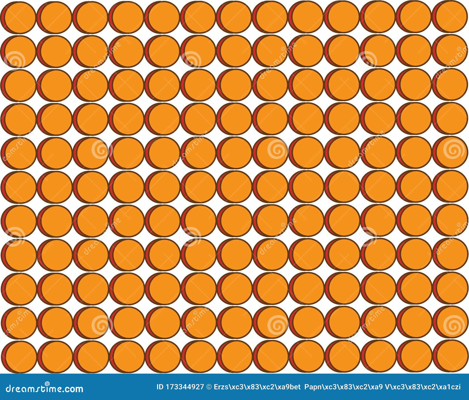 Orange Disc Texture, White Background. Stock Illustration ...