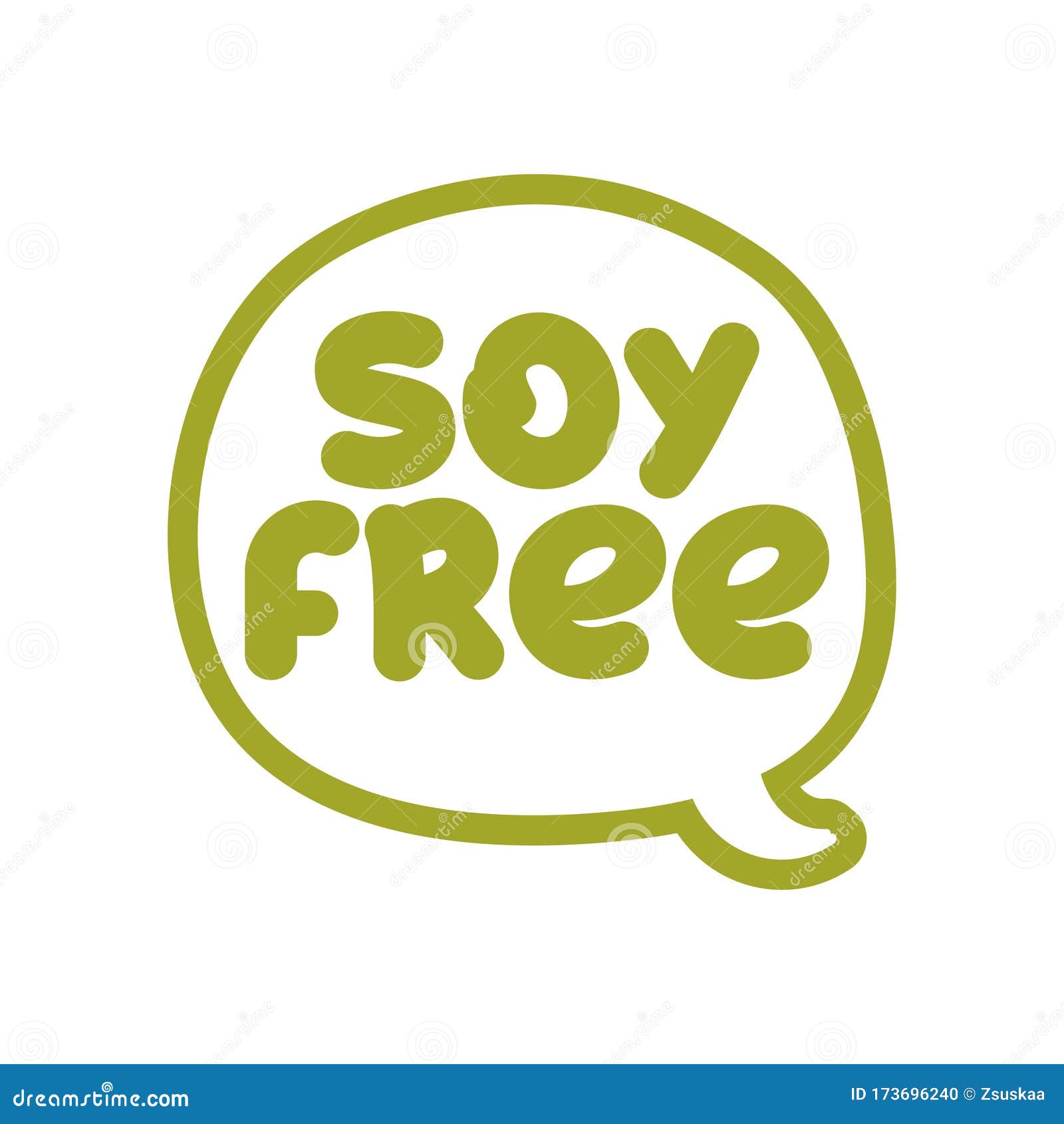 `soy Free` - Label. Handwritten Calligraphy Stock Vector - Illustration ...