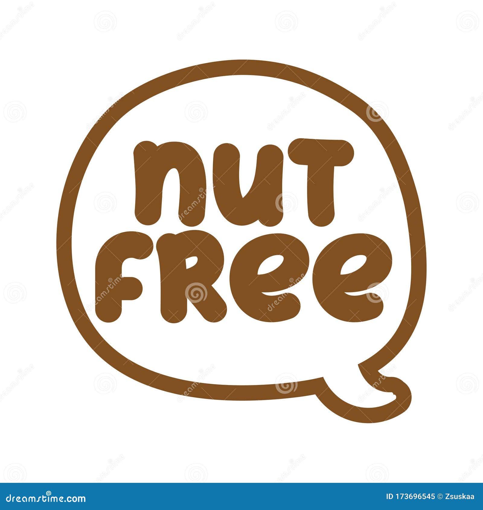 `nut Free` - Label. Handwritten Calligraphy: Restaurant Stock Vector ...