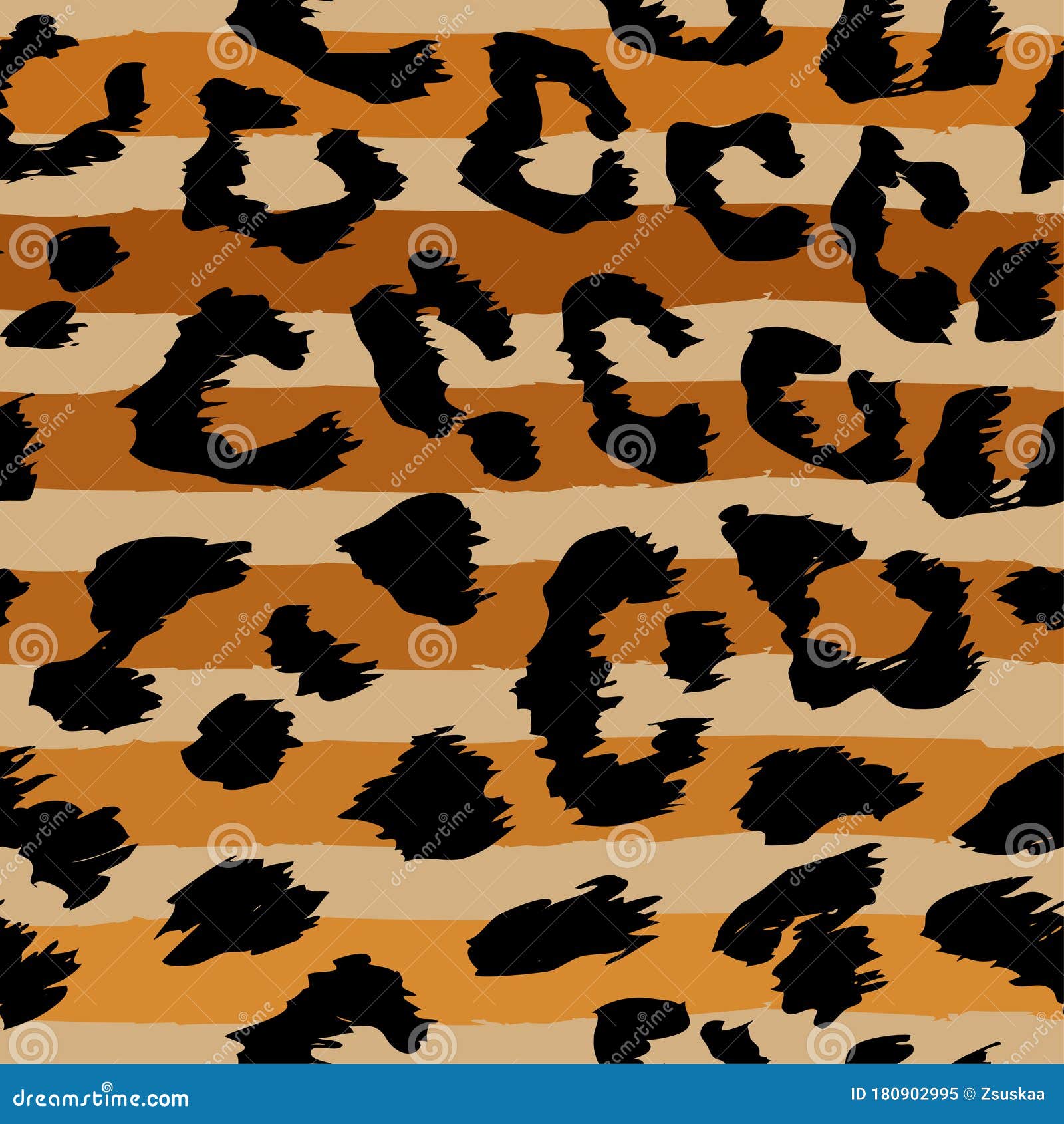 Leopard Stripes Pattern Design Stock Vector - Illustration of jungle ...