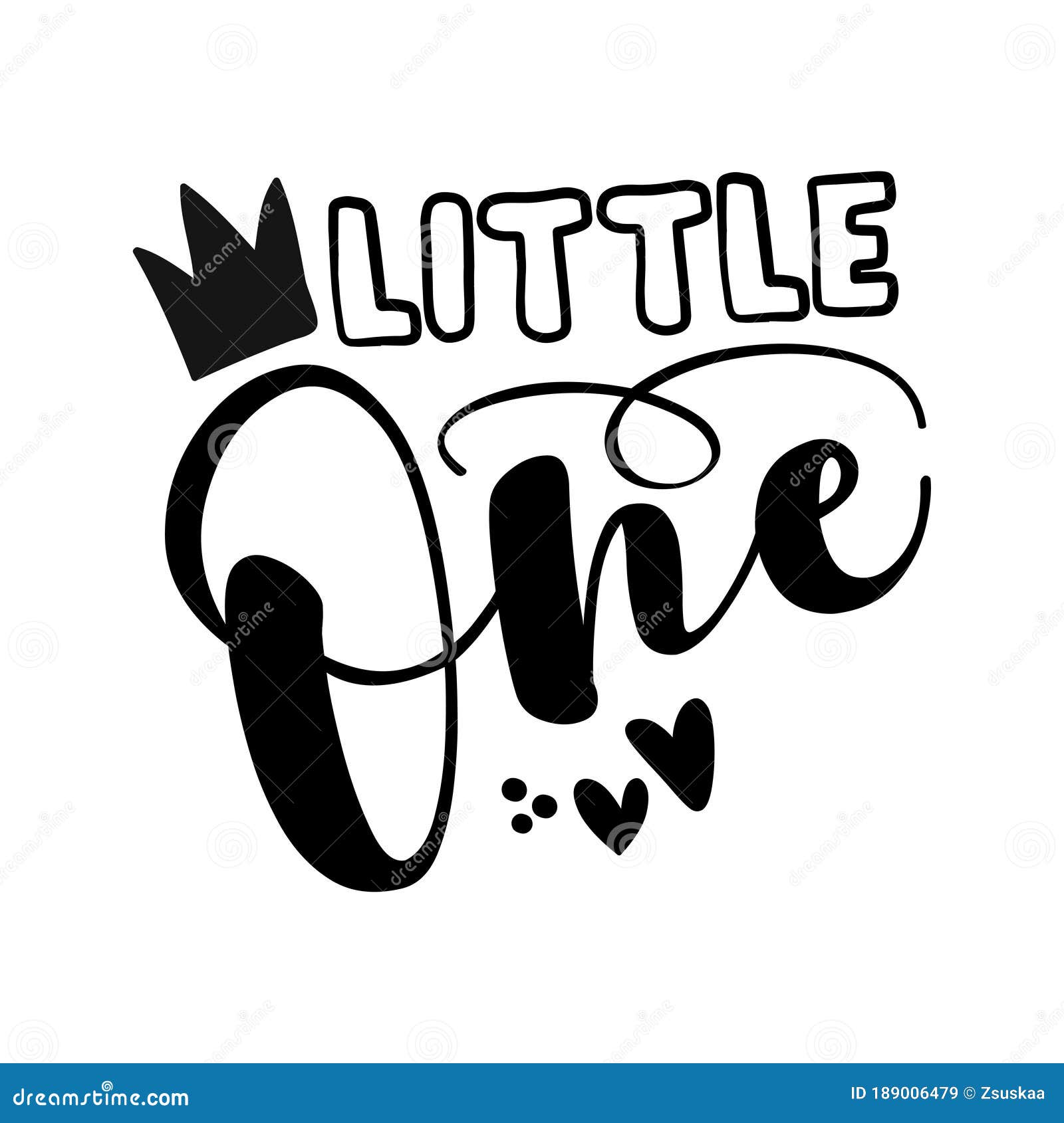 Little One - Cute Baby Room or Clothes Decoration. Stock Vector ...