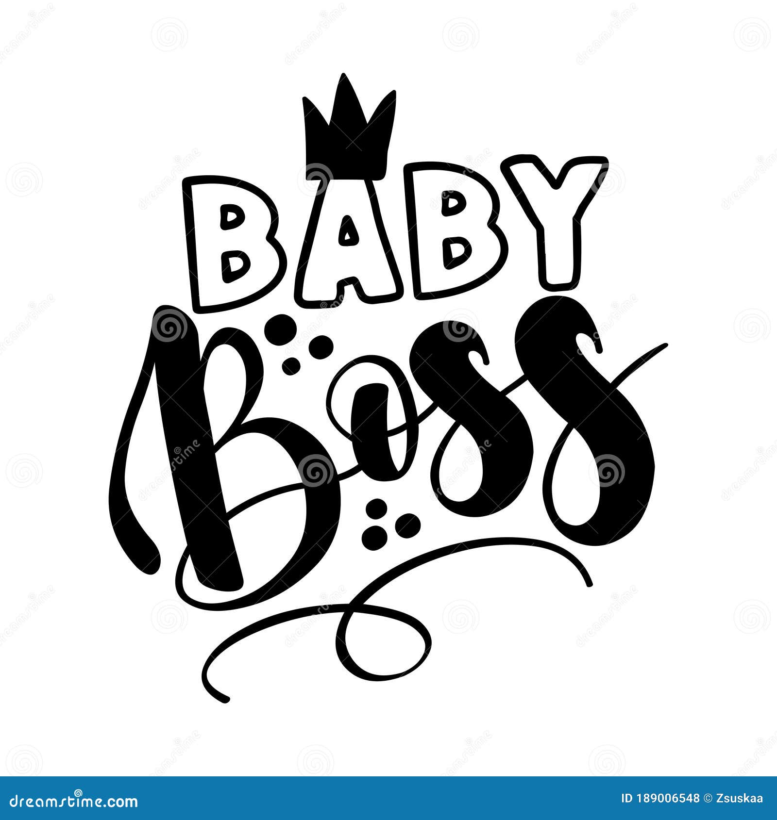 Baby Boss - Scandinavian Style Illustration Text Stock Vector ...