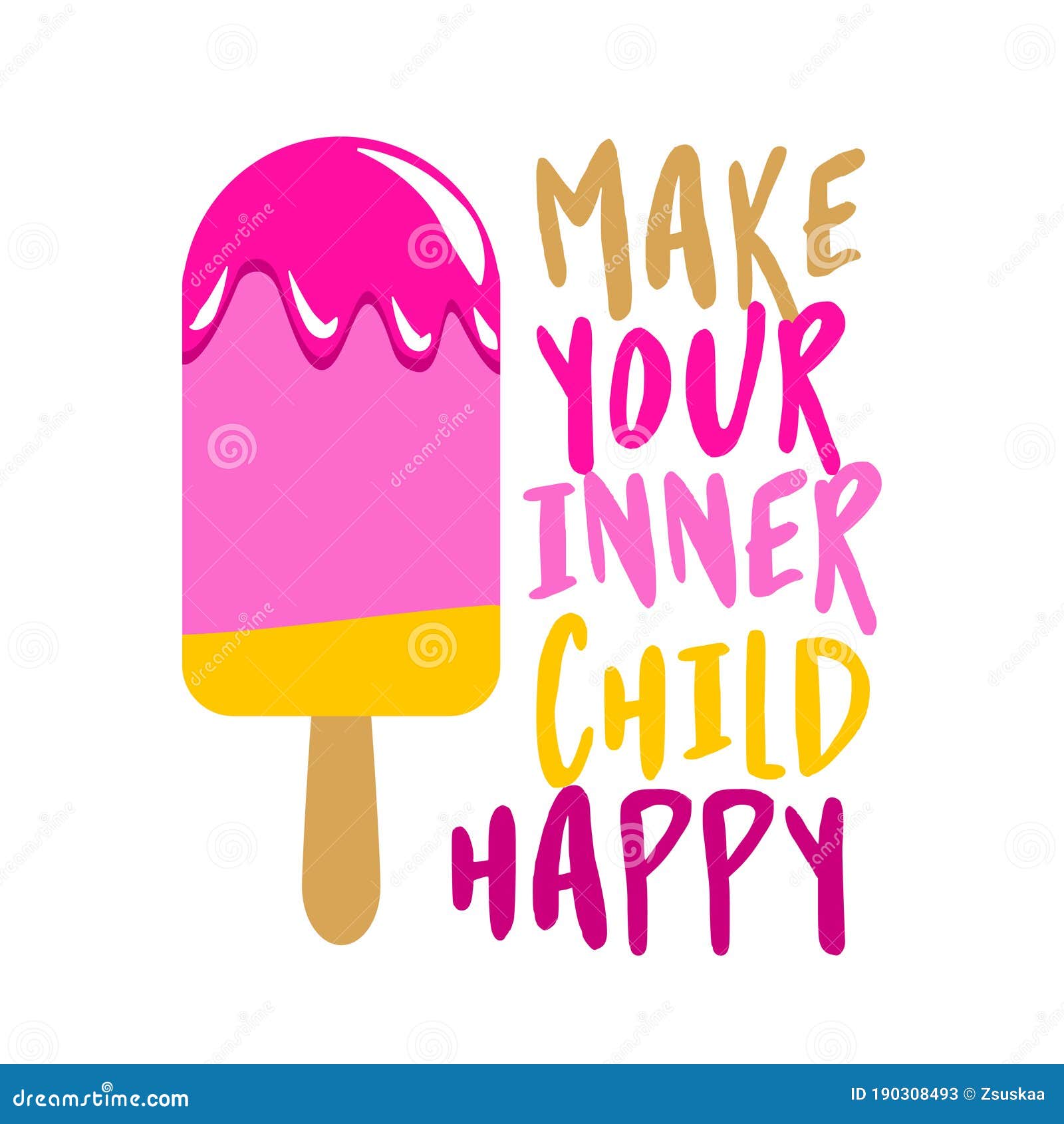 Make Your Inner Child Happy Stock Vector - Illustration of natural ...